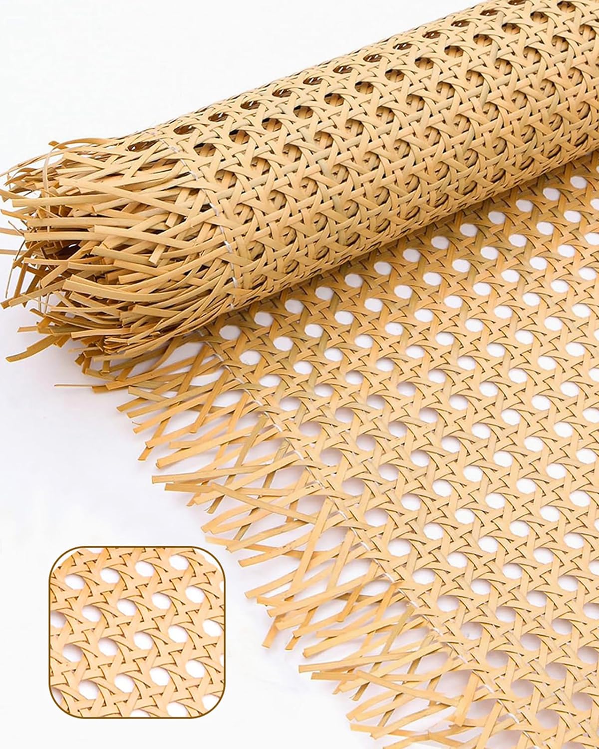 Amazon.com: APMOE 16" W Natural Cane Webbing - 118" L Hexagon Rattan ...
