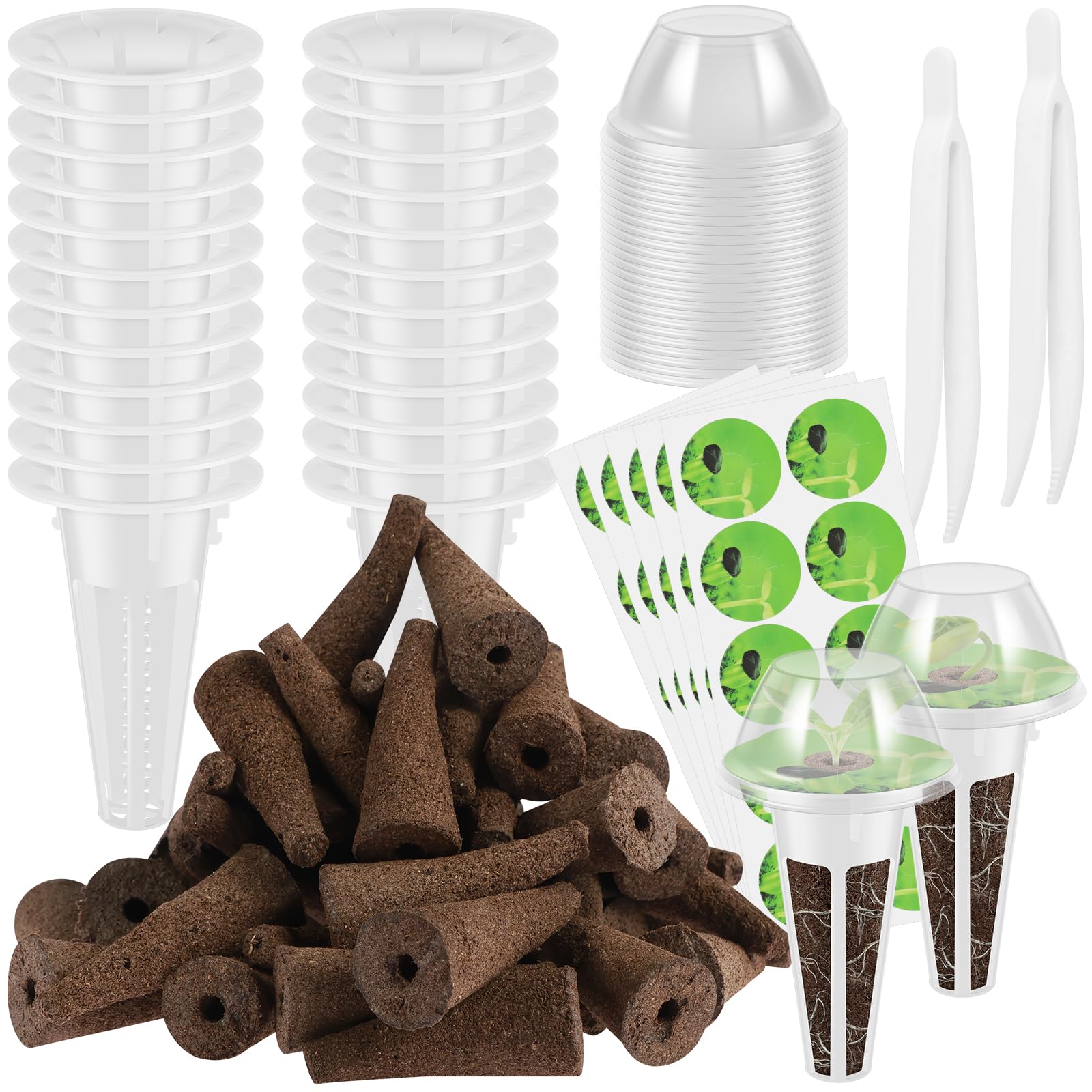 Amazon.com : 150Pcs Hydroponic Seed Pods Kit, Replacement Root Grow ...