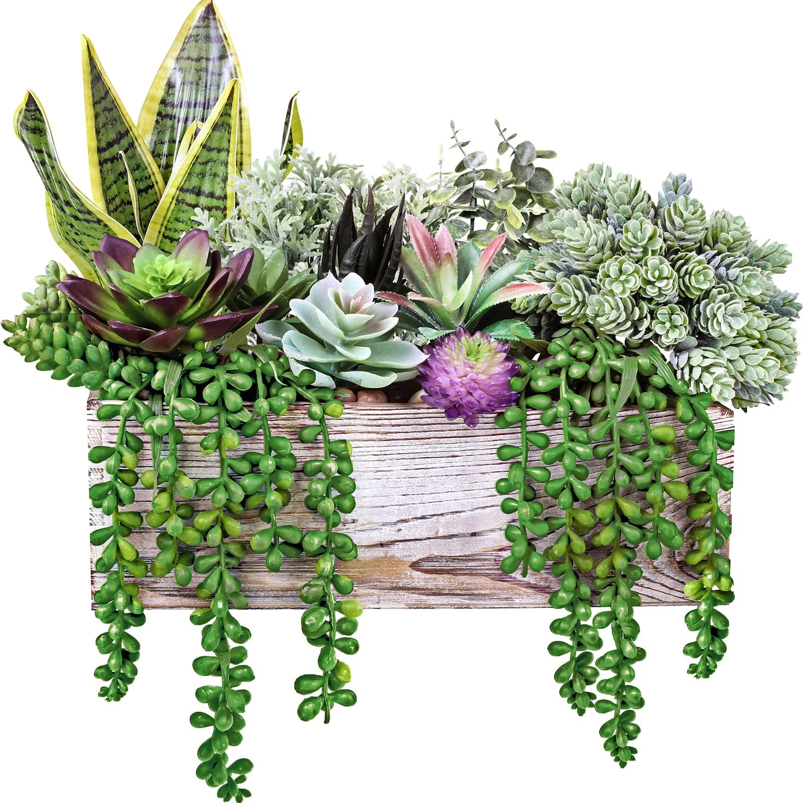 Amazon.com: Winlyn 10" Artificial Succulent Arrangement Centerpiece ...