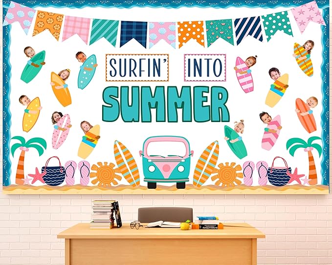Amazon.com : Summer Classroom Bulletin Board Decoration Set Summer ...