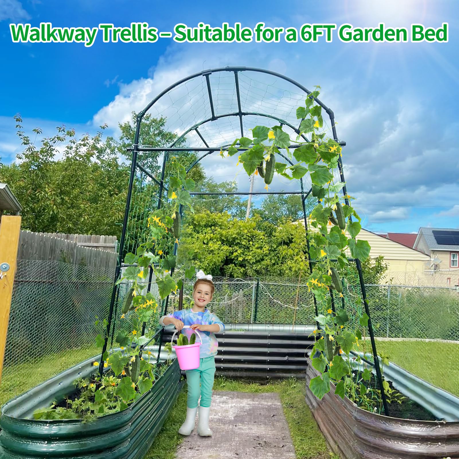 Snapklik.com : Lalahoni Garden Arch Trellis For Climbing Plants Outdoor ...