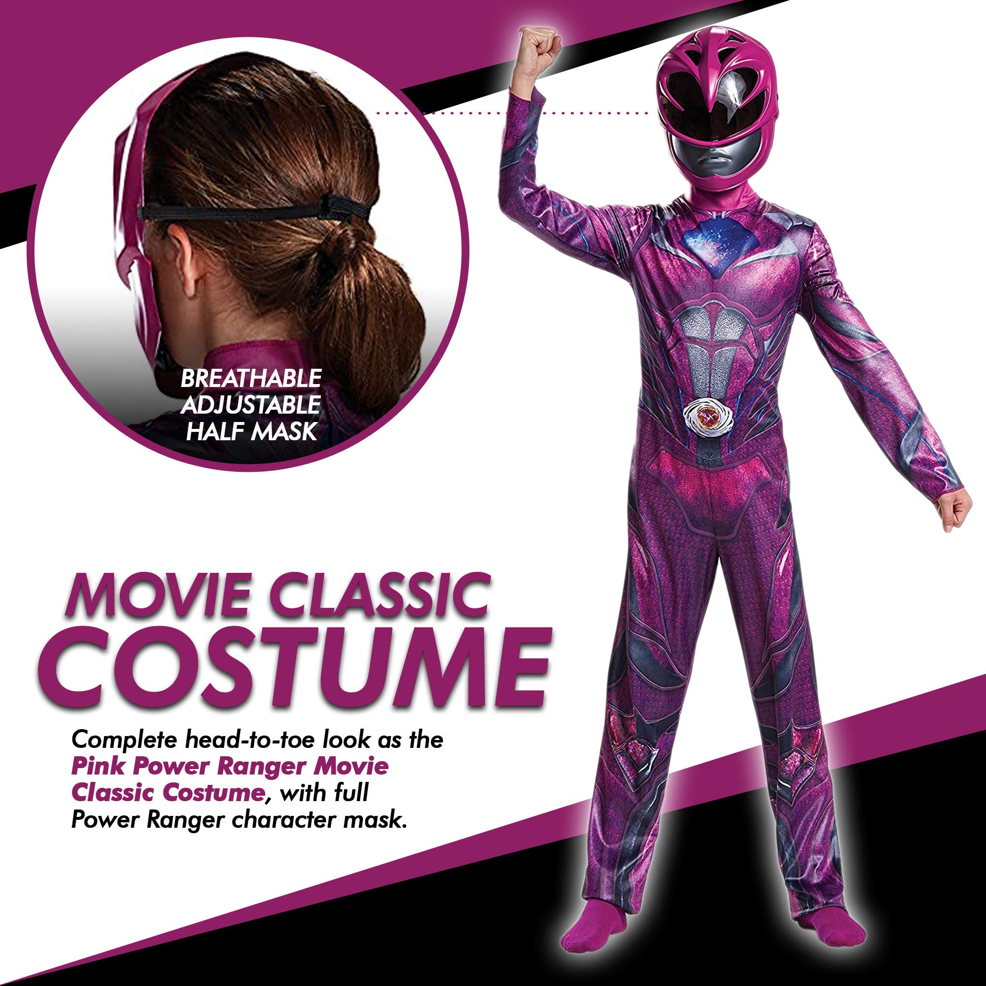 Disguise Pink Power Ranger Movie Costume Small 4-6 – Kids Power Rangers ...