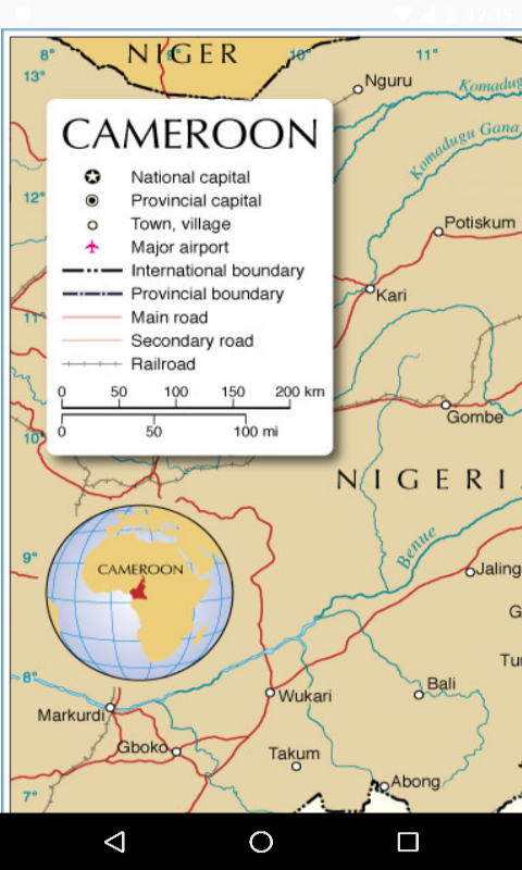 Political Map of Cameroon - App on Amazon Appstore