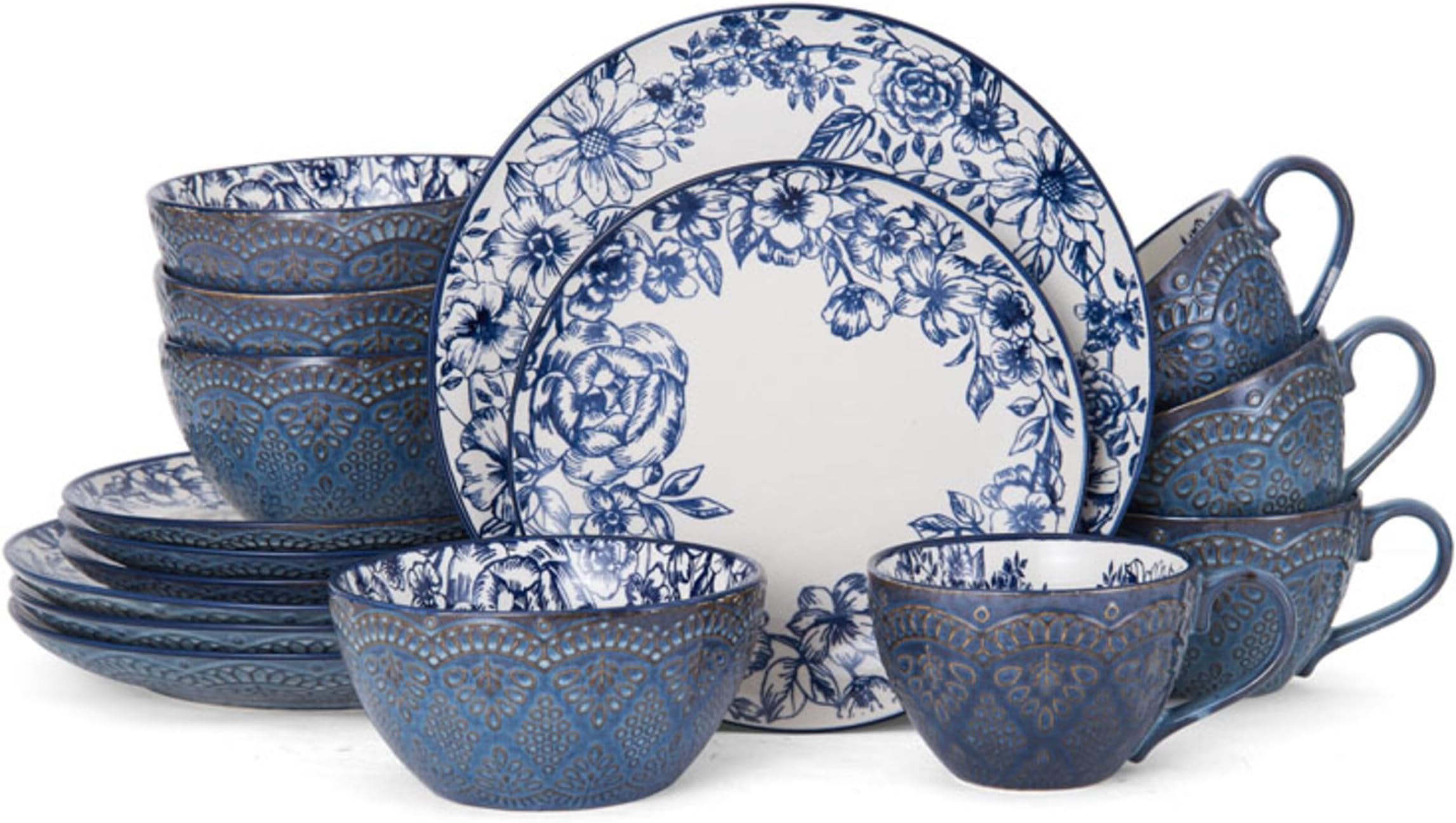 Amazon.com | Martha Stewart Stoneware Dinnerware and Flatware Combo Set ...