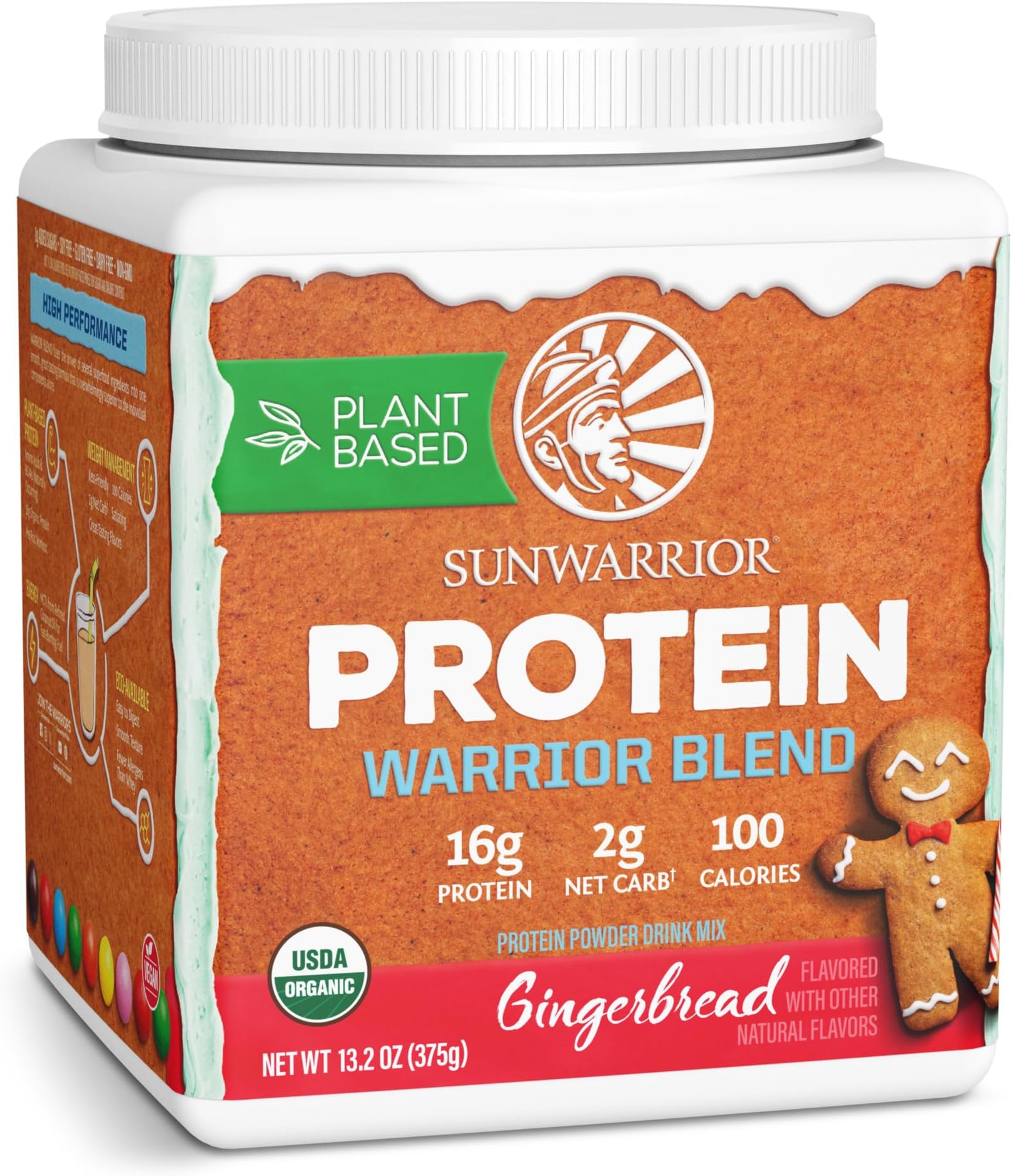 Amazon.com: Sunwarrior Vegan Protein Powder Organic Plant-Based Protein ...