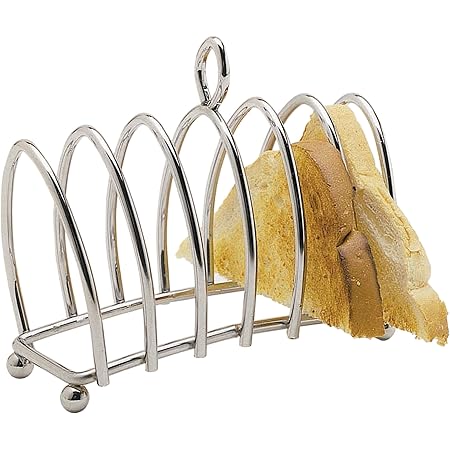 KitchenCraft 6 Slice Toast Rack with Chrome Plated Finish, Metal, 16 x ...