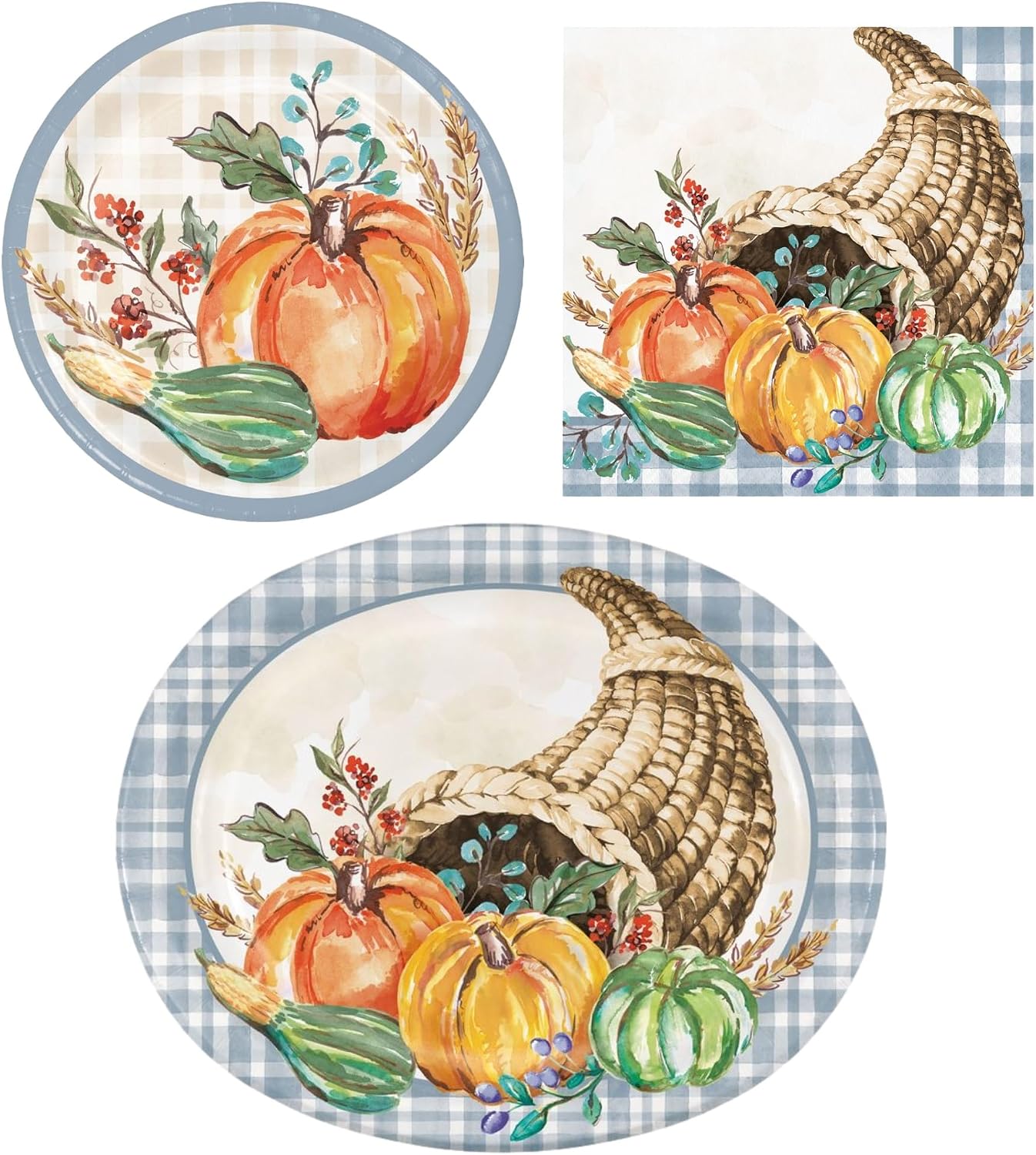 Amazon.com: Fall Pumpkin Harvest Party Supplies | Decadent Cornucopia ...