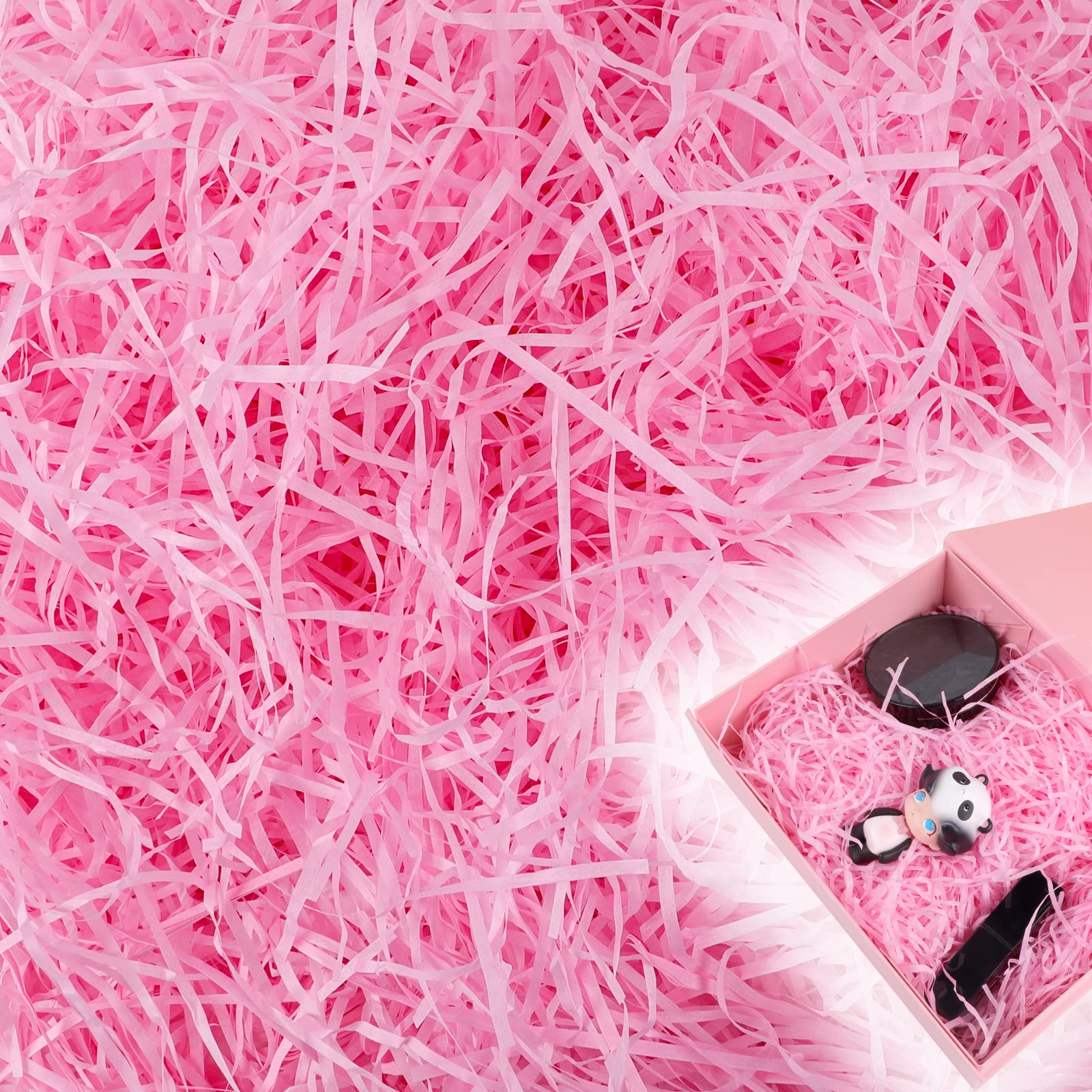 Shredded Tissue Paper - Vaktop Pink Shredded Paper, 100g Raffia Gift ...
