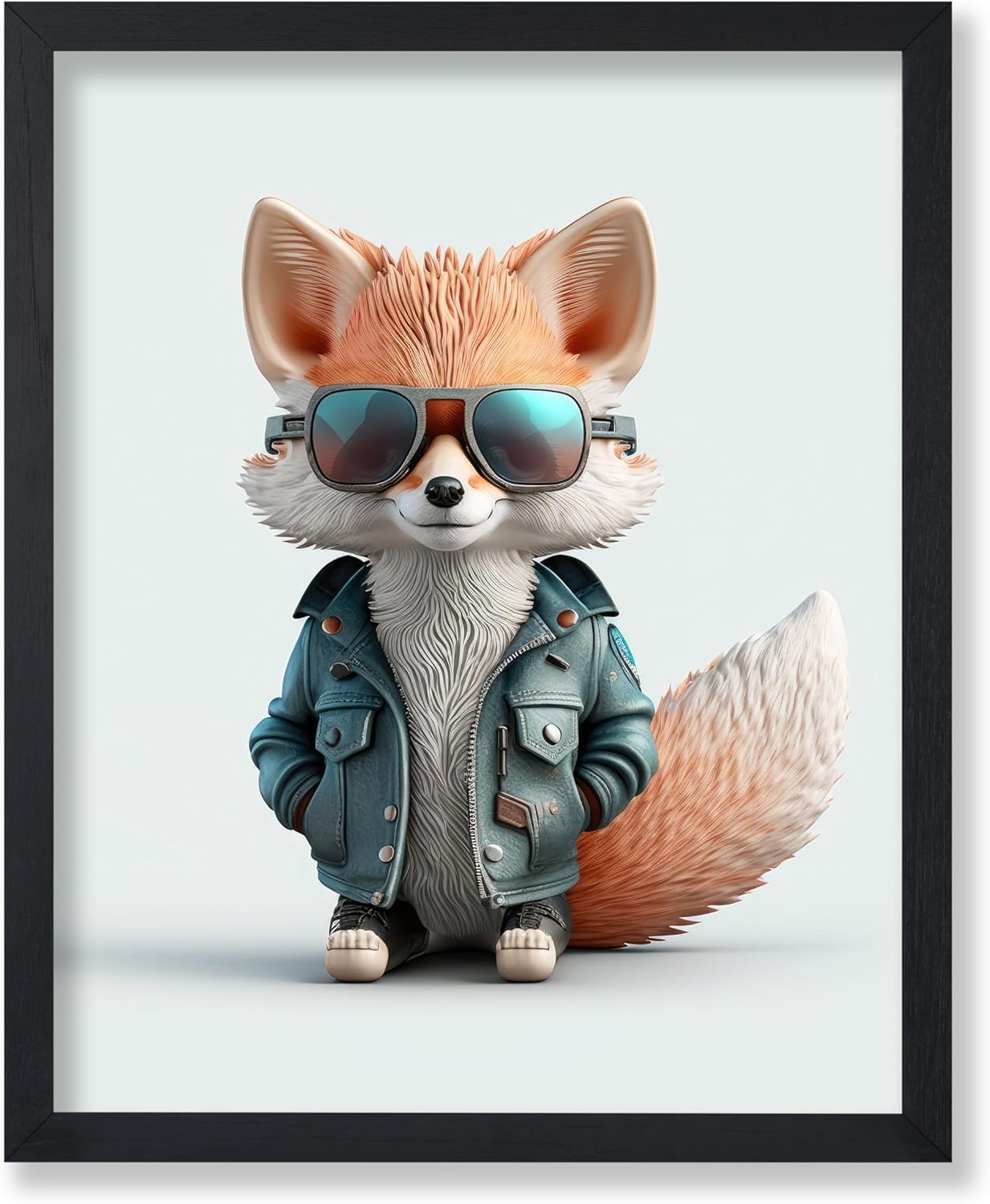 Amazon.com: Poster Master Cute Baby Fox in Glasses Poster - Baby Fox ...