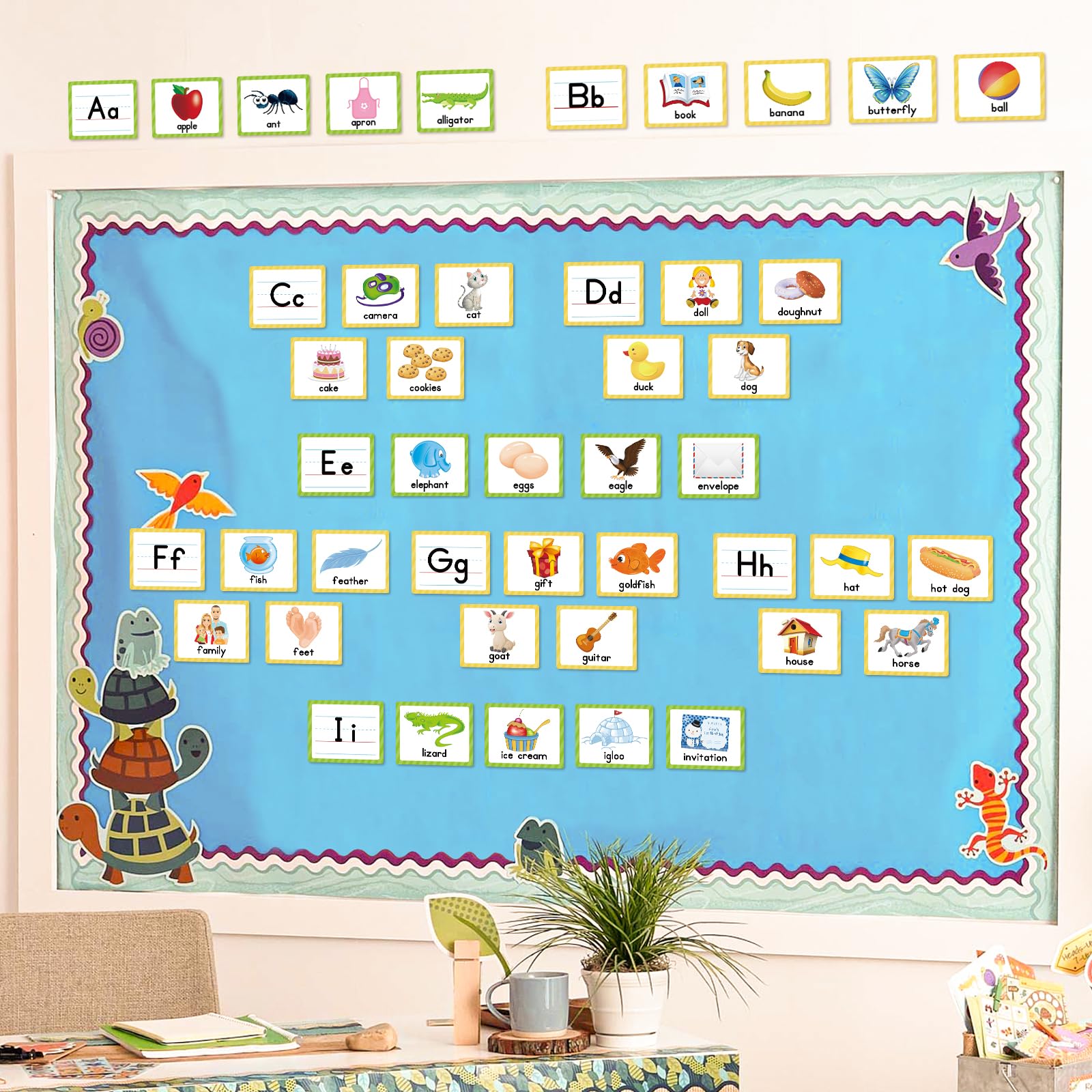 Learning Chart For Kids Alphabet Learning Pocket Chart - Classroom Wall ...