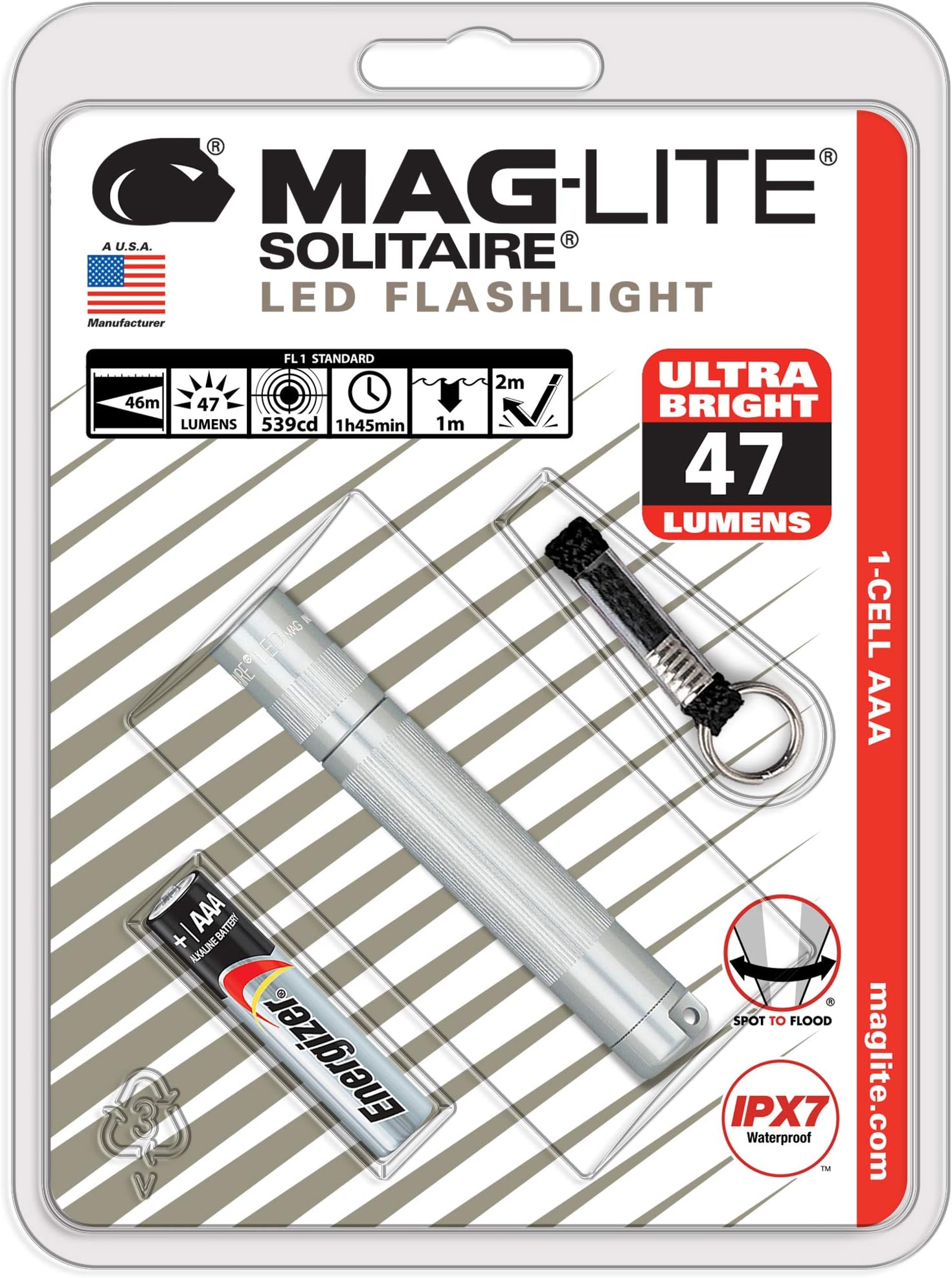 MagLite TRM1RA4 Mag-Tac LED Rechargeable Flashlight System- Crowned ...