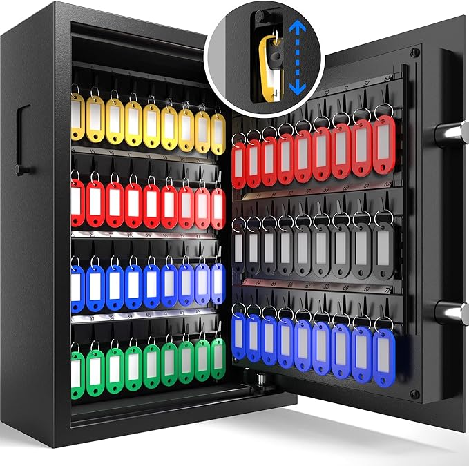 Amazon.com : XDeer 71 Keys Key Lock Box Wall Mount with Advanced Anti ...