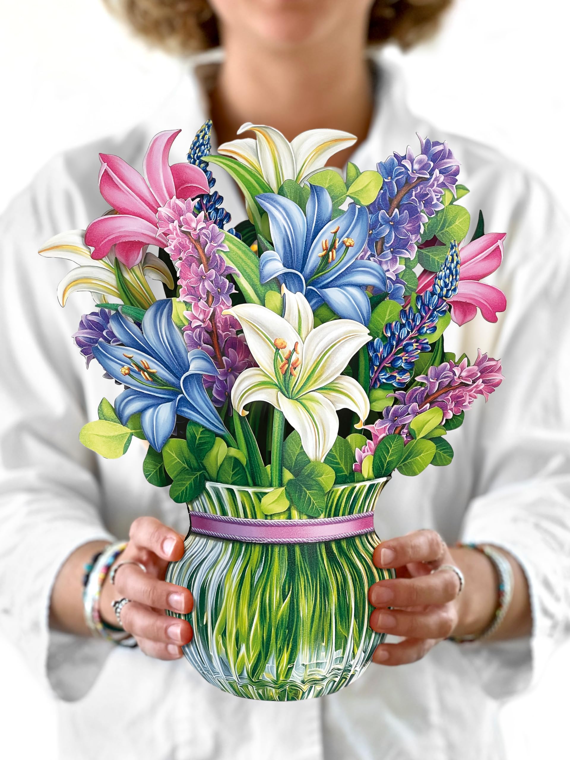 Amazon.com : Freshcut Paper Pop Up Cards, Lilies & Lupines, 12 Inch ...