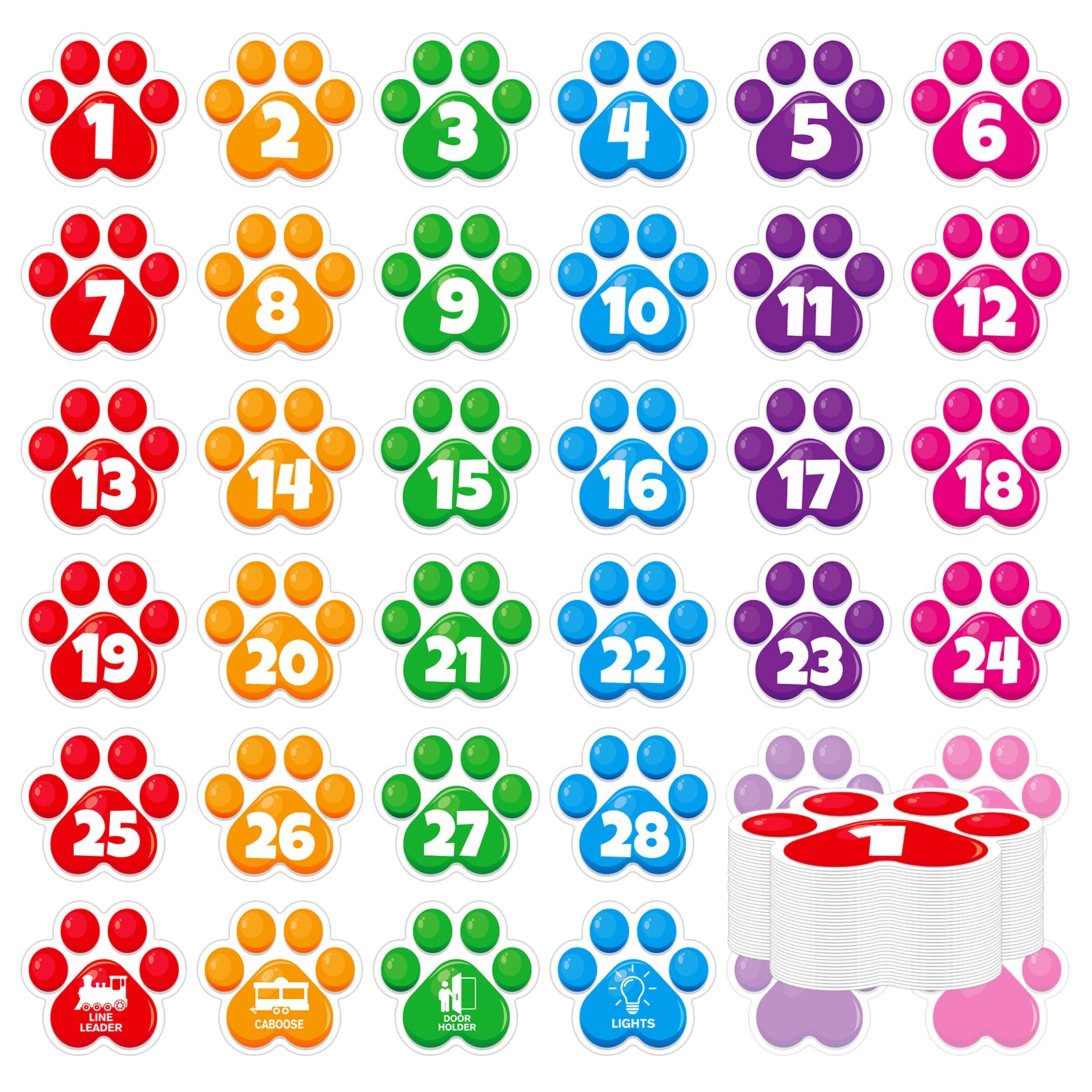 Teacher Supplies WALENGIF 36pcs Boho Classroom Line Up Spots - Number ...