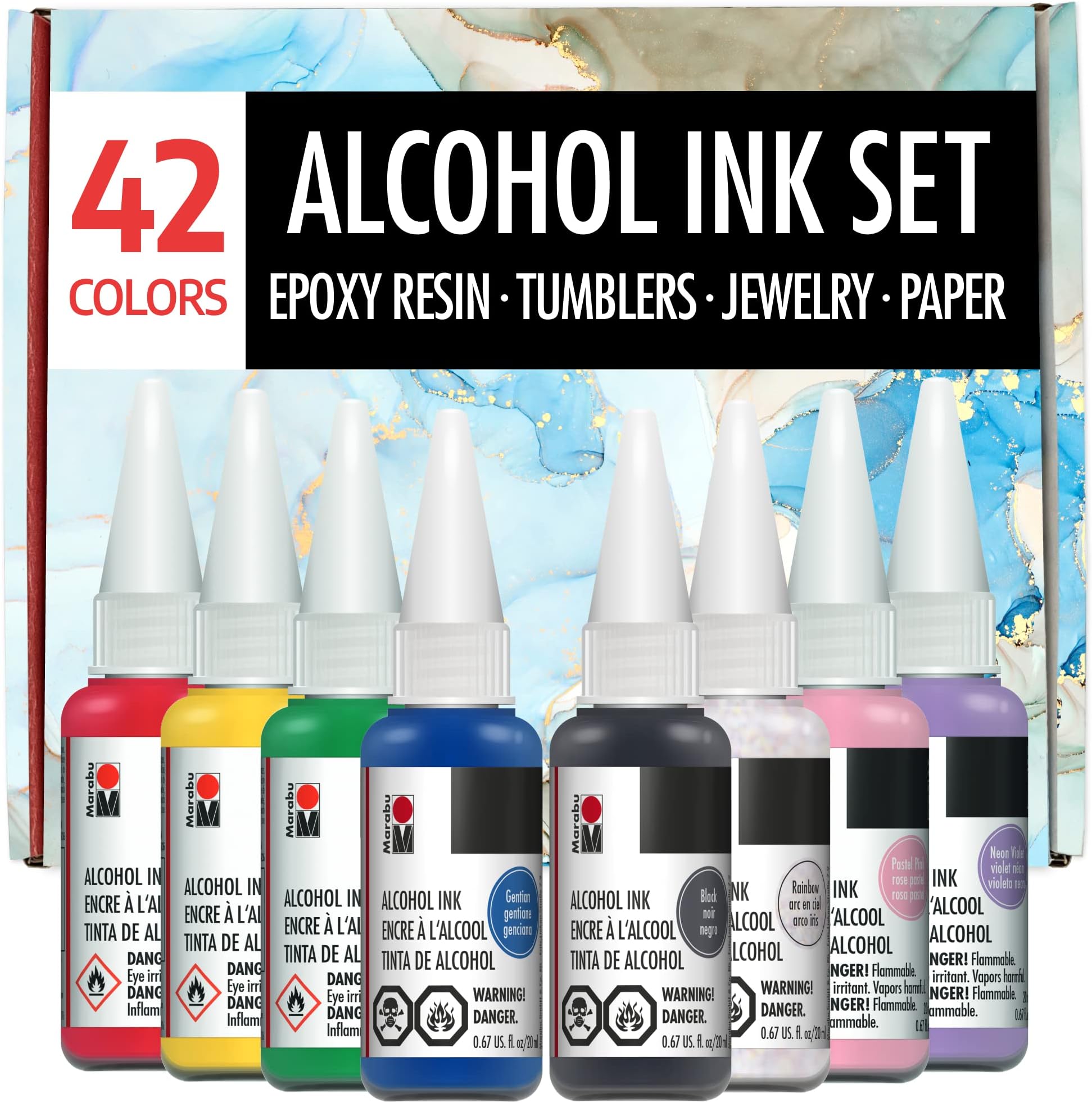 Amazon.com : Alcohol Ink Set - New Improved Formula - 24 Highly ...