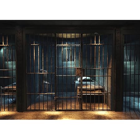 Amazon.com : Loccor Prison Backdrop 7x5ft Fabric Jail Cell Backdrop ...