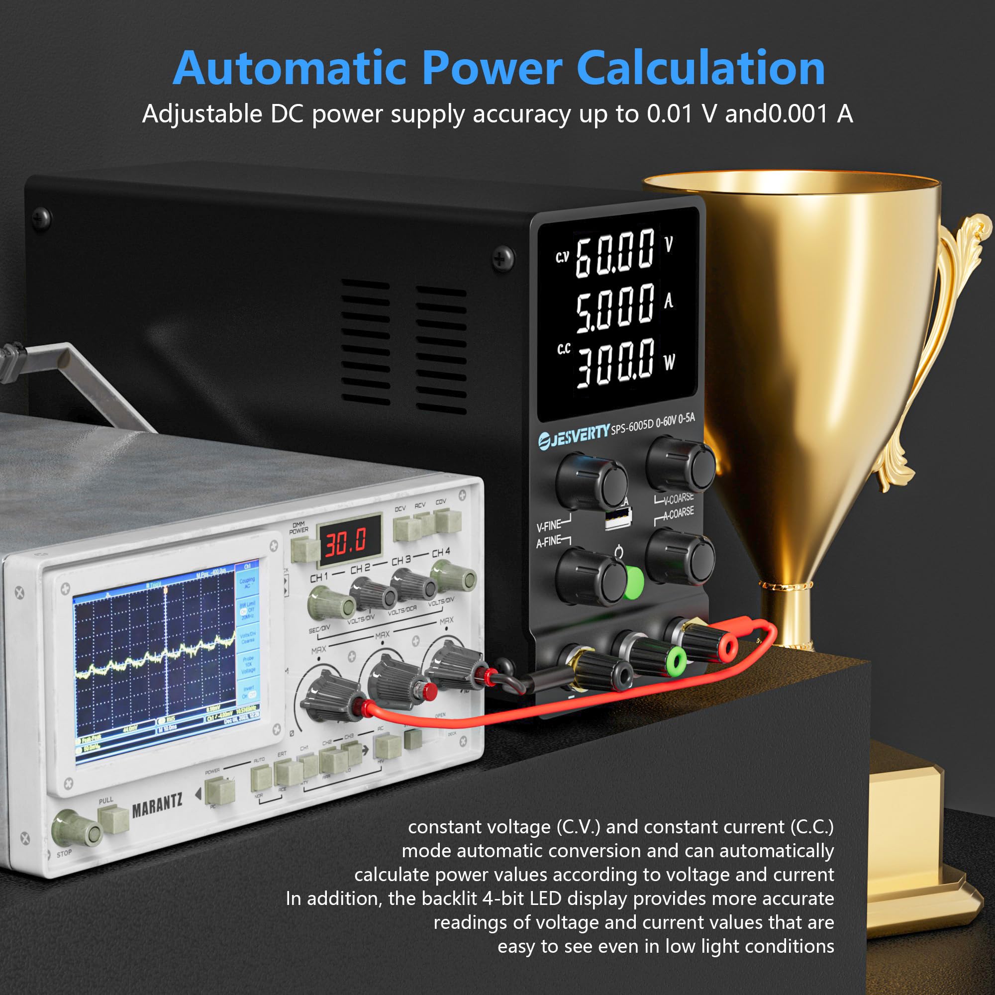Snapklik.com : Jesverty DC Power Supply Variable, 0-60V 0-5A Switching ...