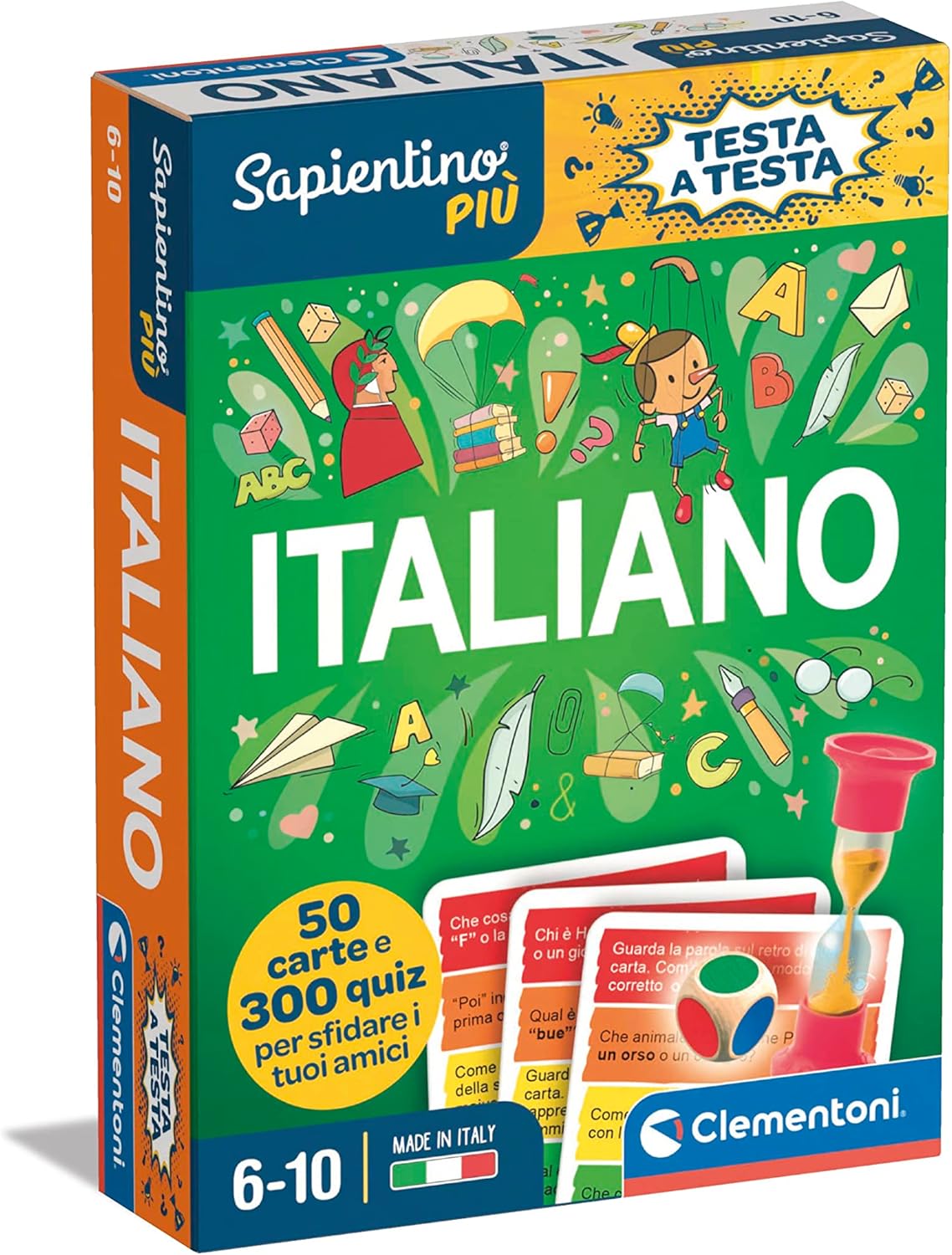 Clementoni Sapientino più - Testa a Testa Italiano, Quiz Educativo con ...