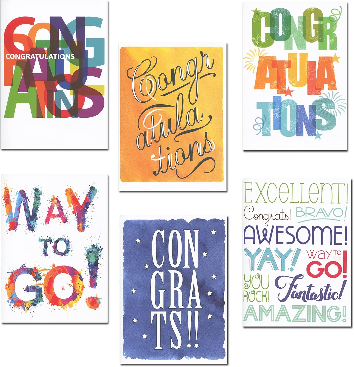 Congratulations Cards Assortment 30 Cards w/Messages Made in USA + 32 ...