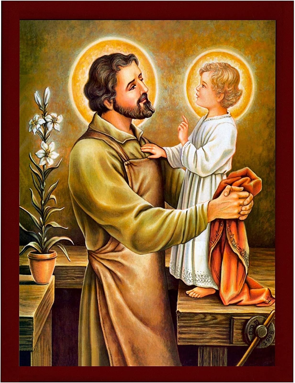 Amazon.com: Saint Joseph icon, Handmade Greek Orthodox icon of St ...