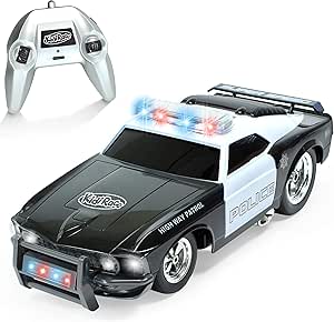 Amazon.com: Kidirace Remote Control Police Car with Flashing Lights ...