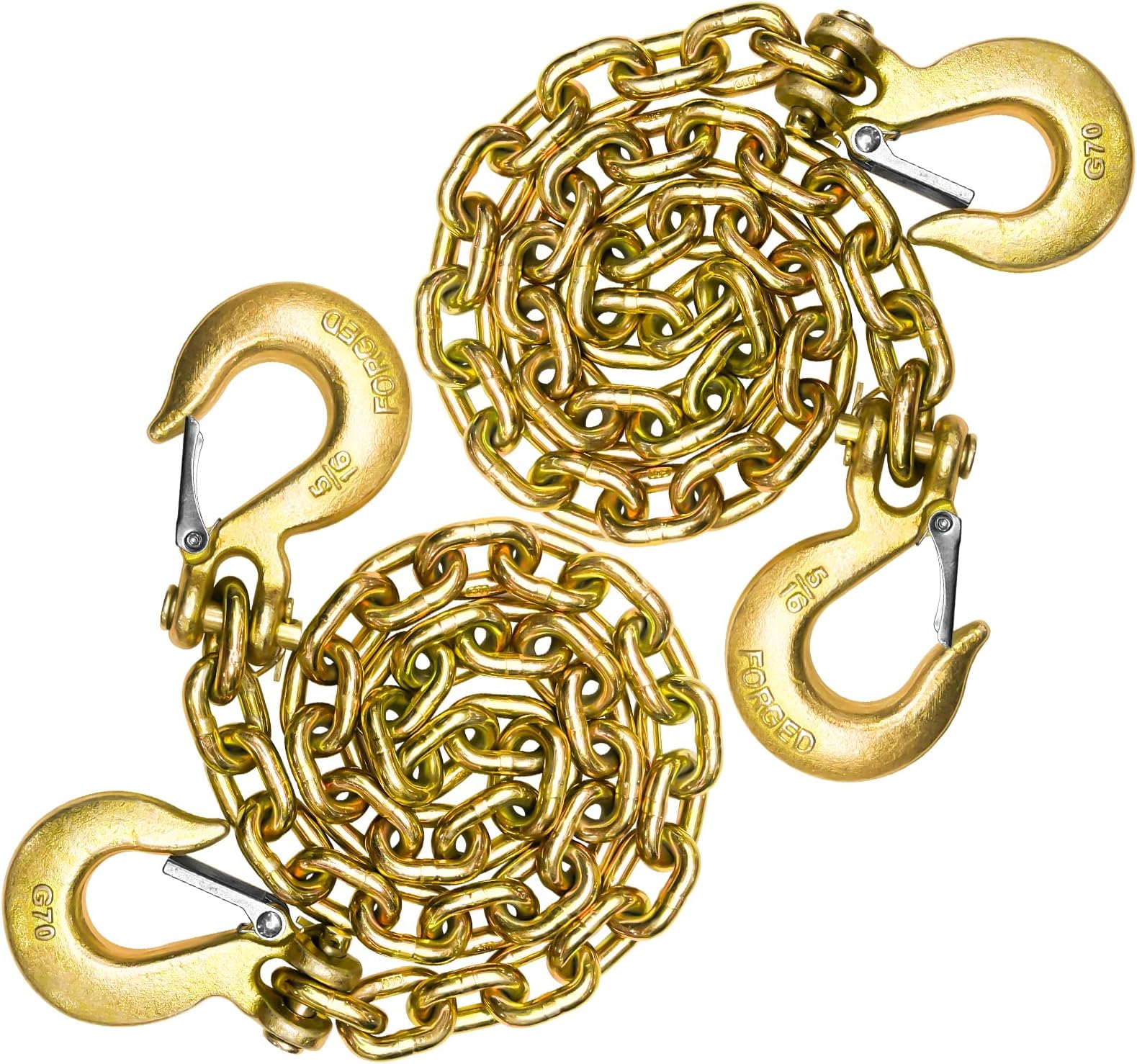 Amazon.com: 5/16" Trailer Safety Chains with Hooks G80 Trailer Chains ...