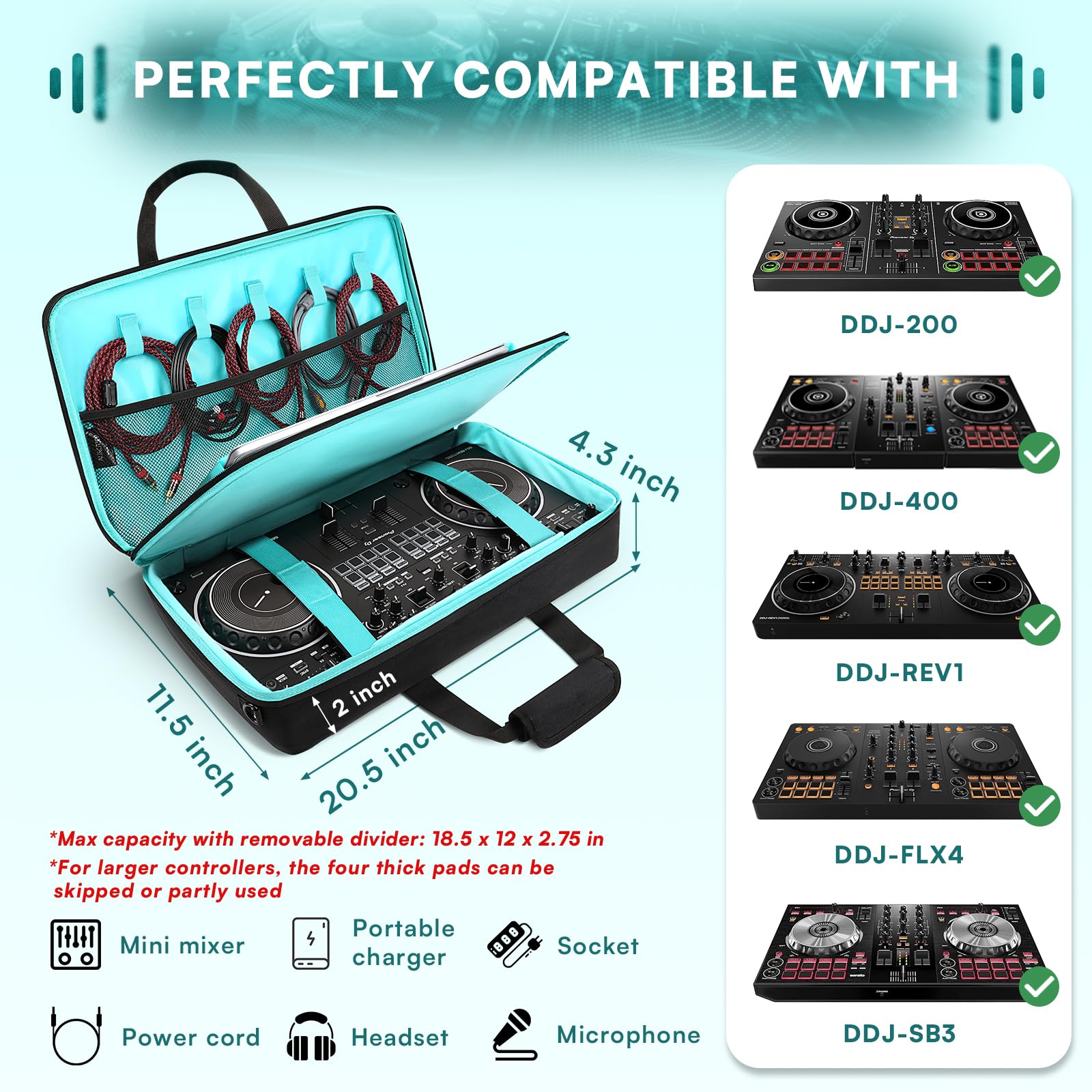Snapklik.com : AUROTIER DJ Bag For DDJ-FLX4/DDJ 200/DDJ 400/DDJ REV1 ...