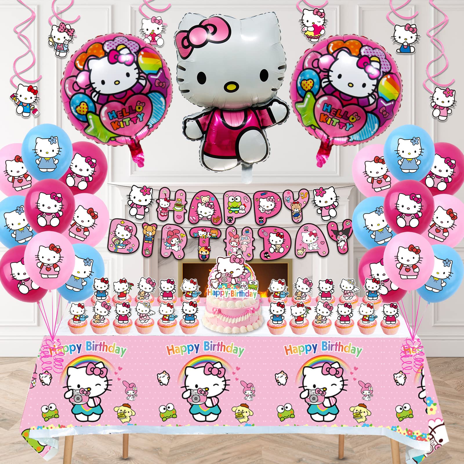 Snapklik.com : Kitty Birthday Party Supplies, Party Decorations Set ...