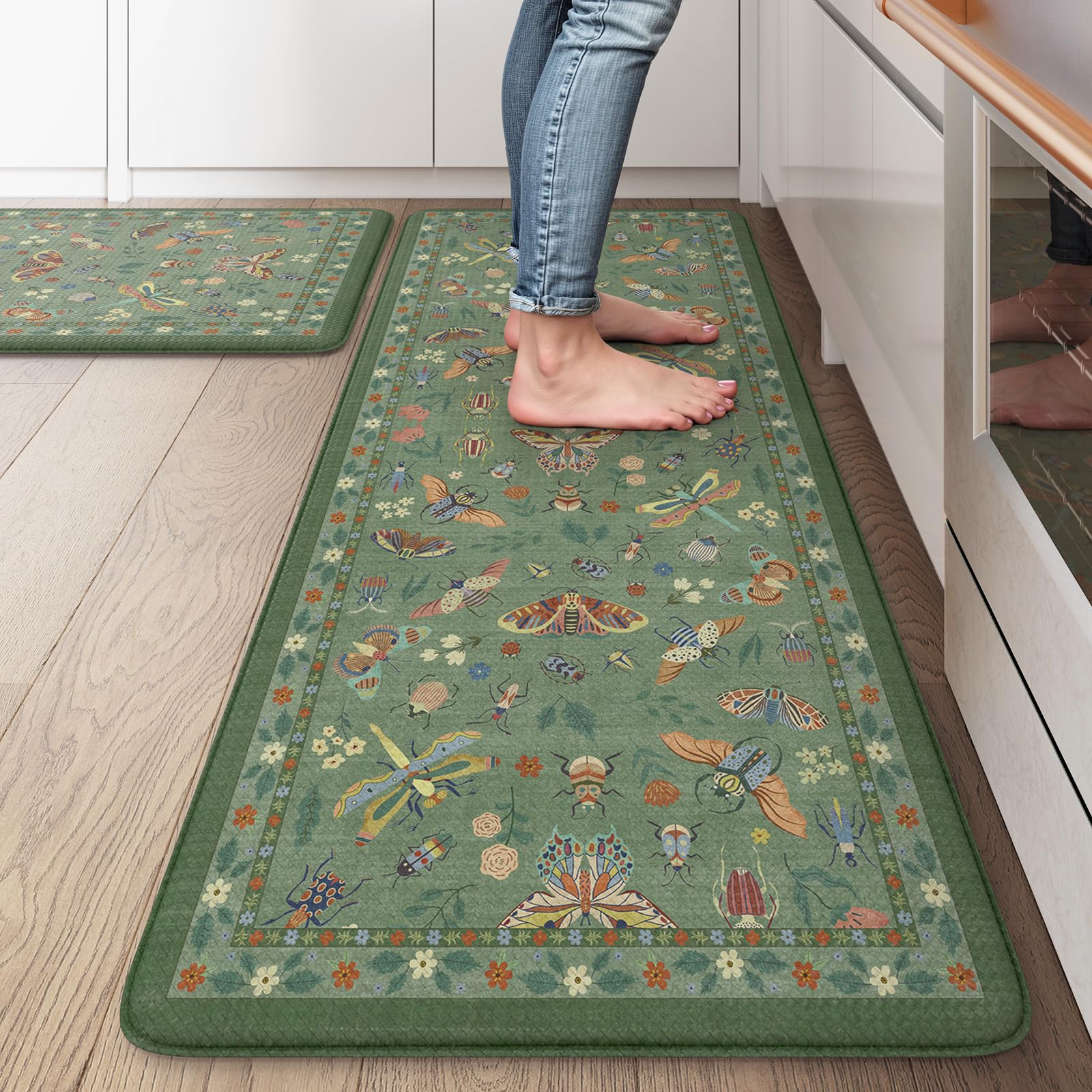Amazon.com: LEEVAN Anti Fatigue Mats for Kitchen Floor Non-Slip ...