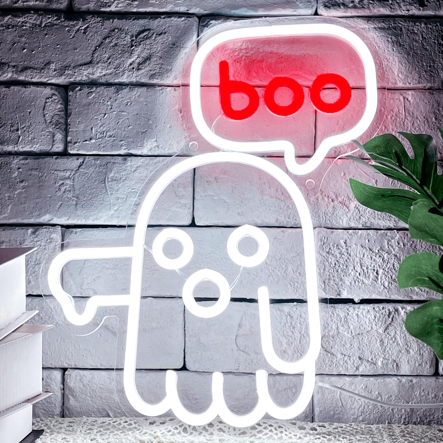 Amazon.com : Ghost of Disapproval Neon Sign Boo Neon Light for Wall ...