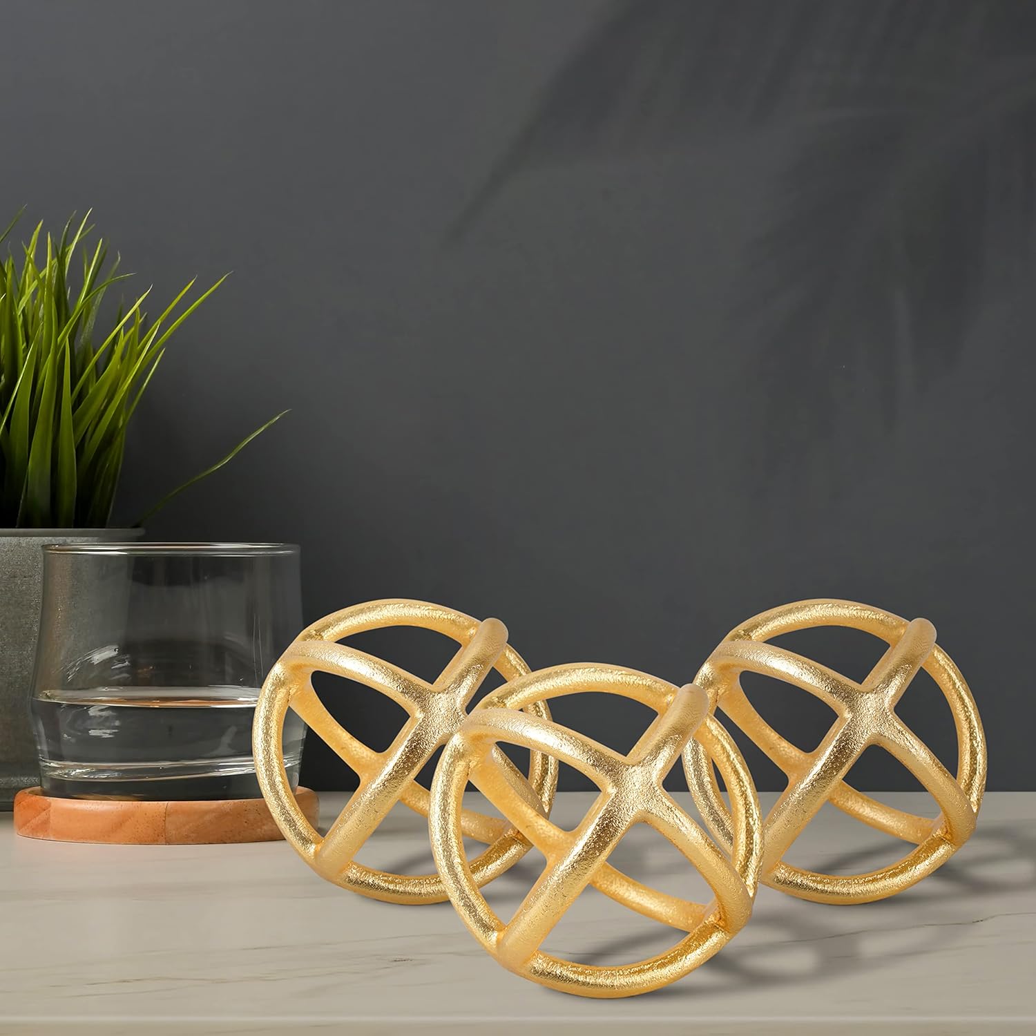 Amazon.com: CLEENTABLE Metal Sphere Decorative Ball, Decorative Balls ...