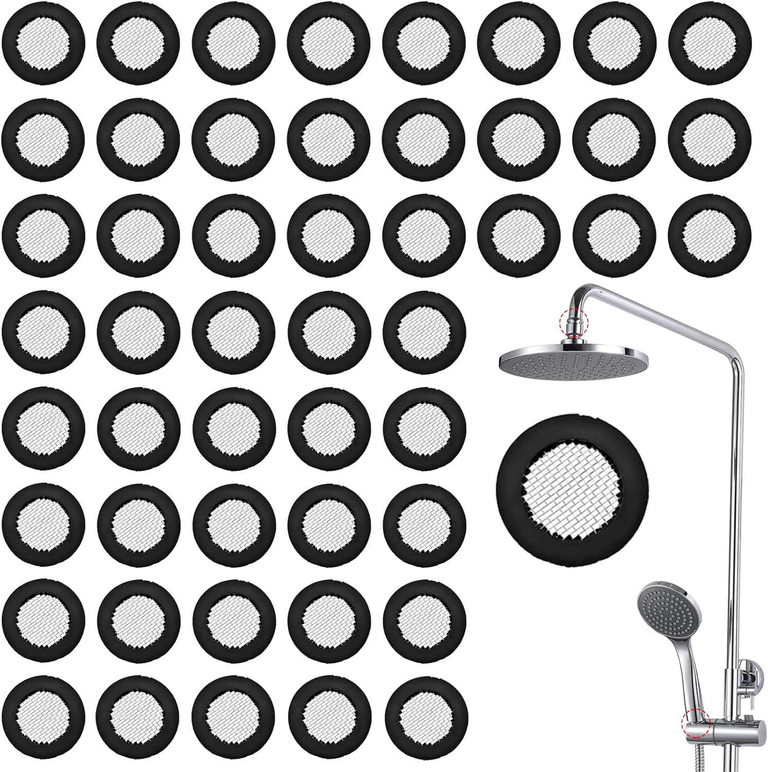 50 PCS Shower Head Washers, Screen Hose Washer, Seal O Ring Hose Gasket ...
