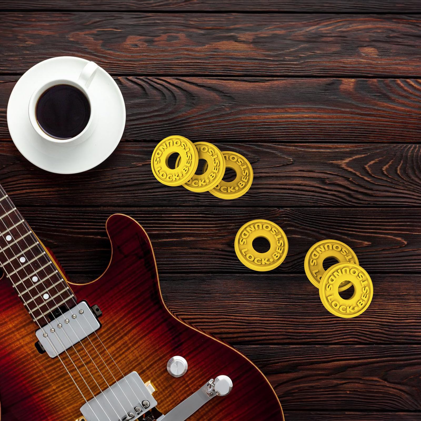 Snapklik.com : Guitar Strap Blocks, 6PCS Premium Silicone Safety Locks