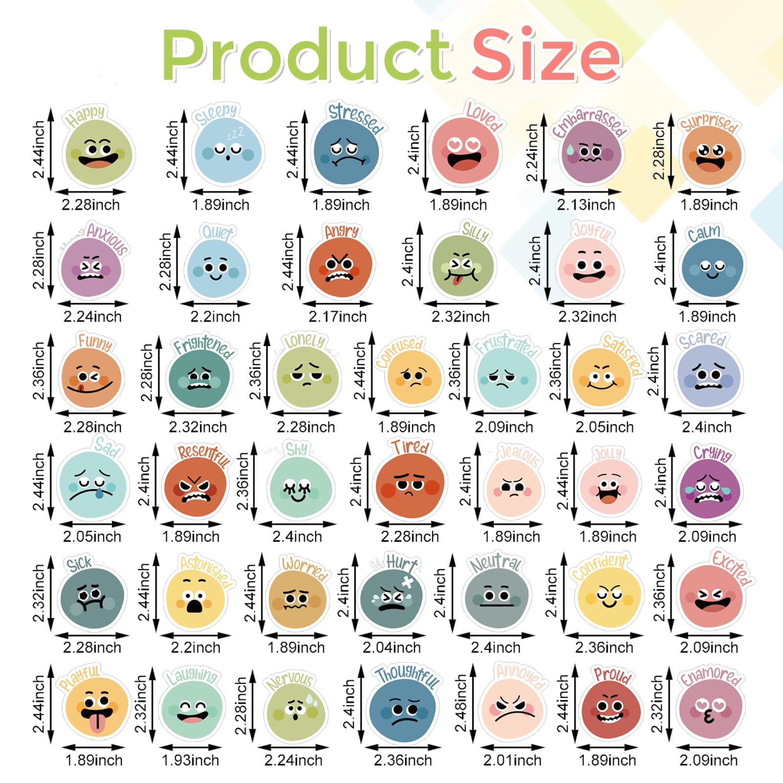 Snapklik.com : Saysurey 40 Pcs Feelings Refrigerator Magnets Funny Face ...