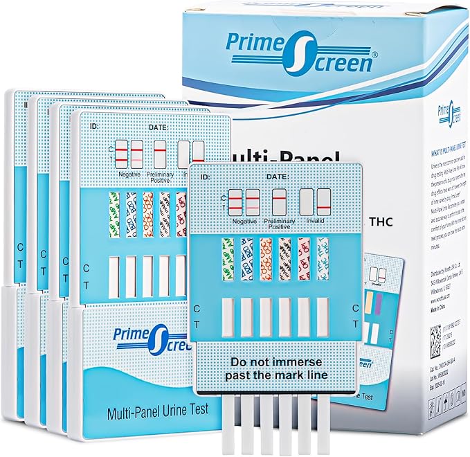 PrimeScreen Drug Testing Kits 5X Professional 6 in 1 Drug Tests for ...