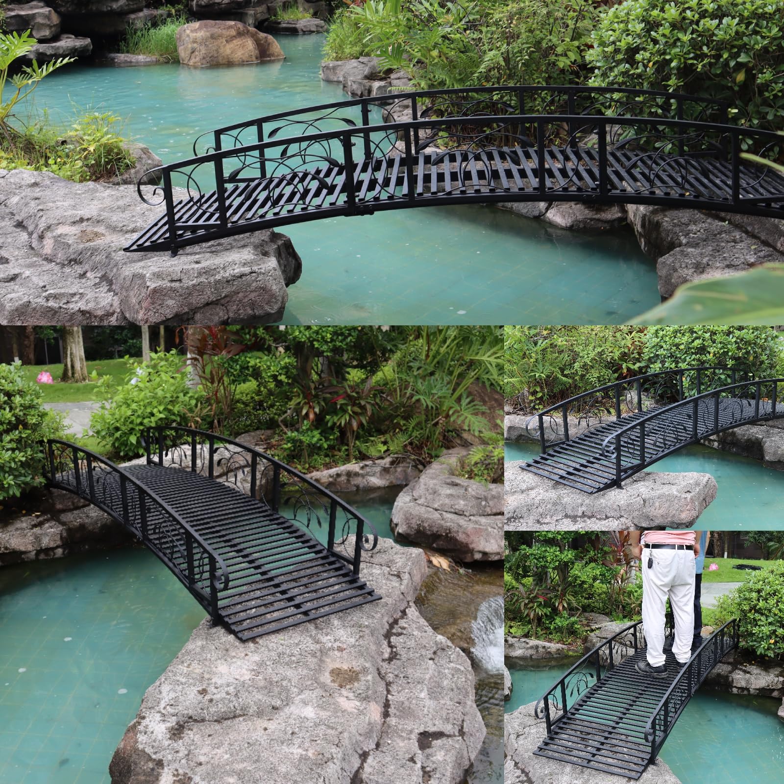 Walmart Metal Garden Bridge Amazon.com : JSUN7 Metal Garden Bridge 8FT