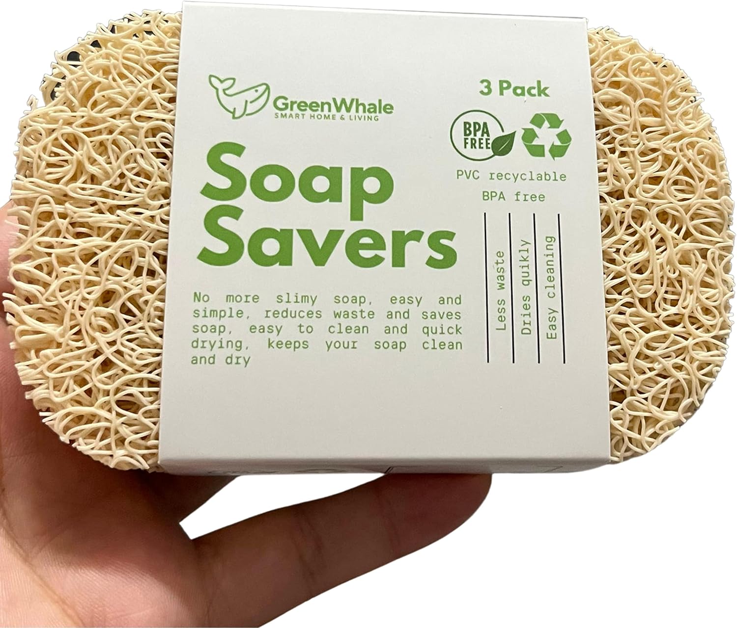 Amazon.com: SOAP SAVERS, GRENN WHALE - SOAP SAVERS NATURAL COLOR, PACK ...