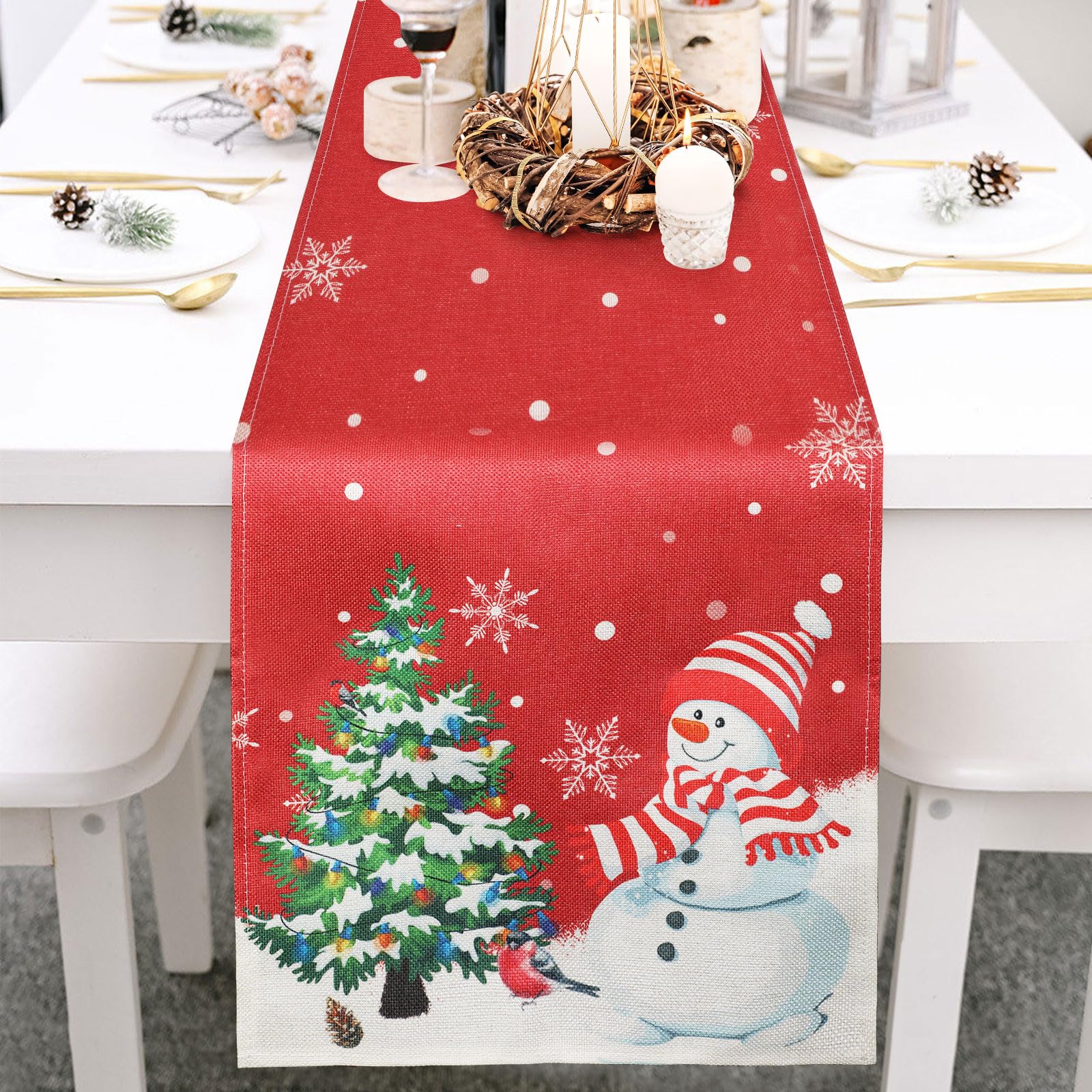 Bigqin Christmas Table Runner 183x33cm/72"x13" Christmas Table ...