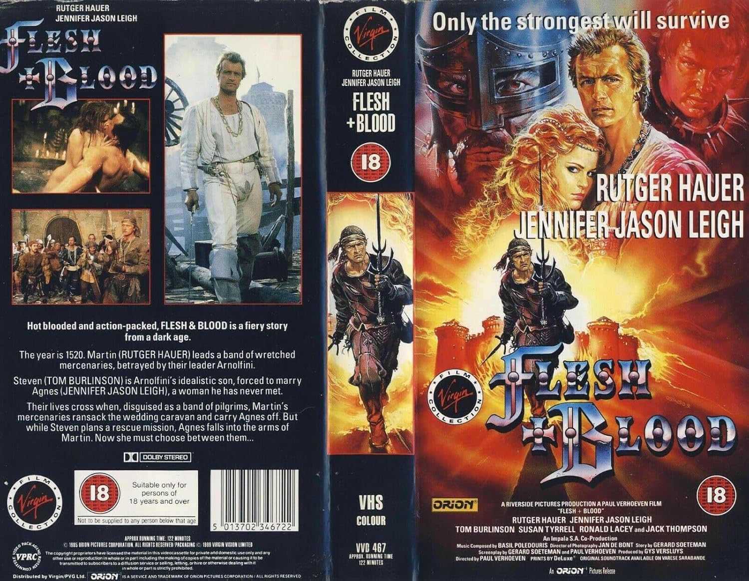 Amazon.com: Flesh+Blood [VHS] : Rutger Hauer, Jennifer Jason Leigh, Tom ...