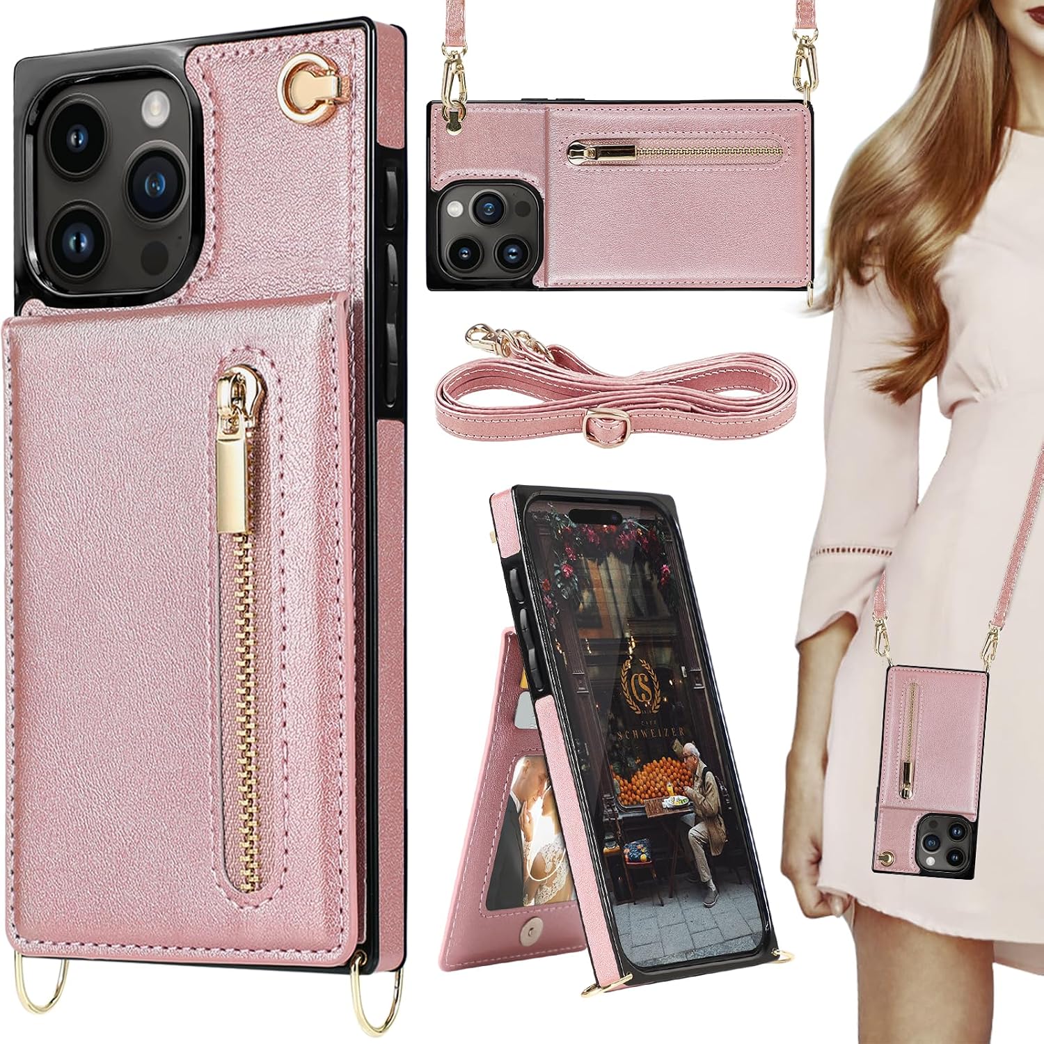 Amazon.com: HOGGU Compatible with iPhone 16 Pro Case Wallet with Card ...