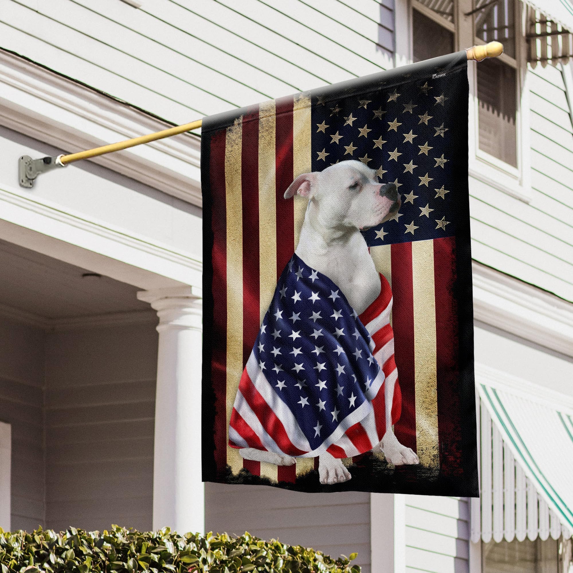 Amazon.com : Pit Bull Red - Best of Breed DCR Patriotic I Garden Flag ...
