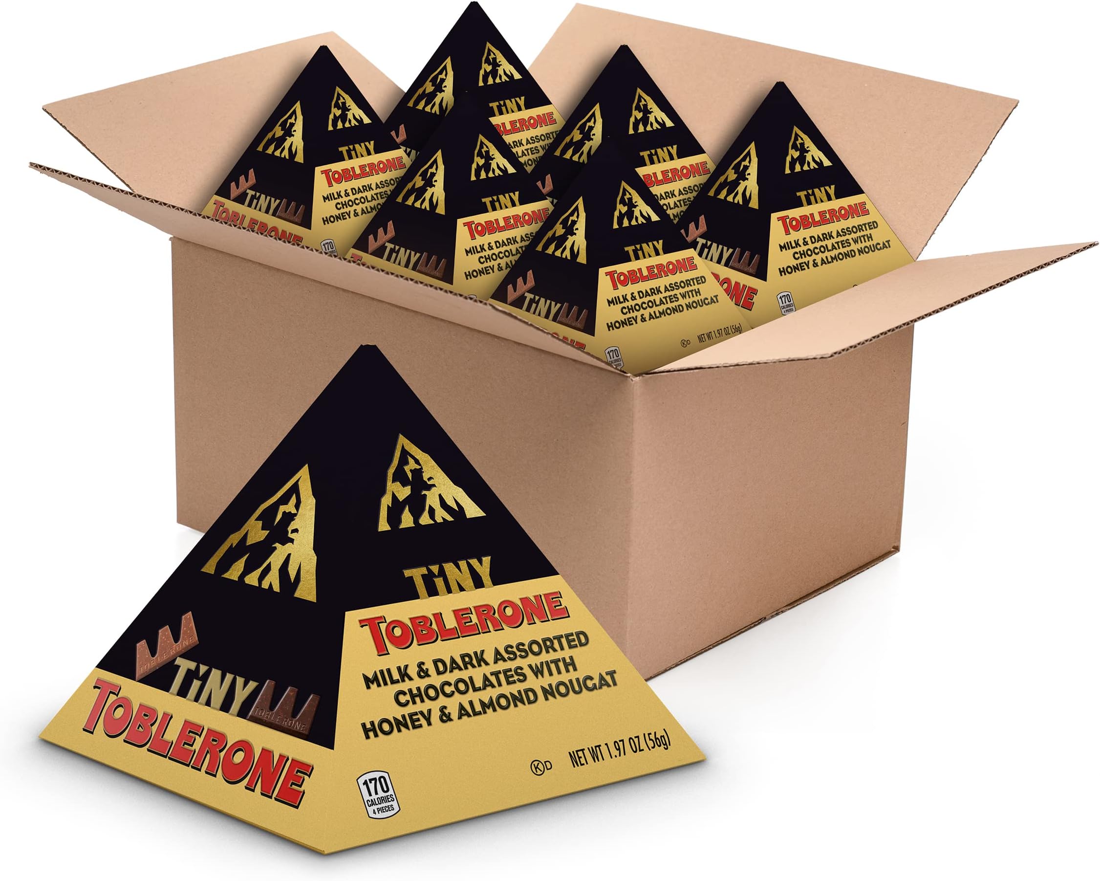 Amazon.com : Tiny Toblerone Chocolate Gift Bag Variety Pack (Milk ...