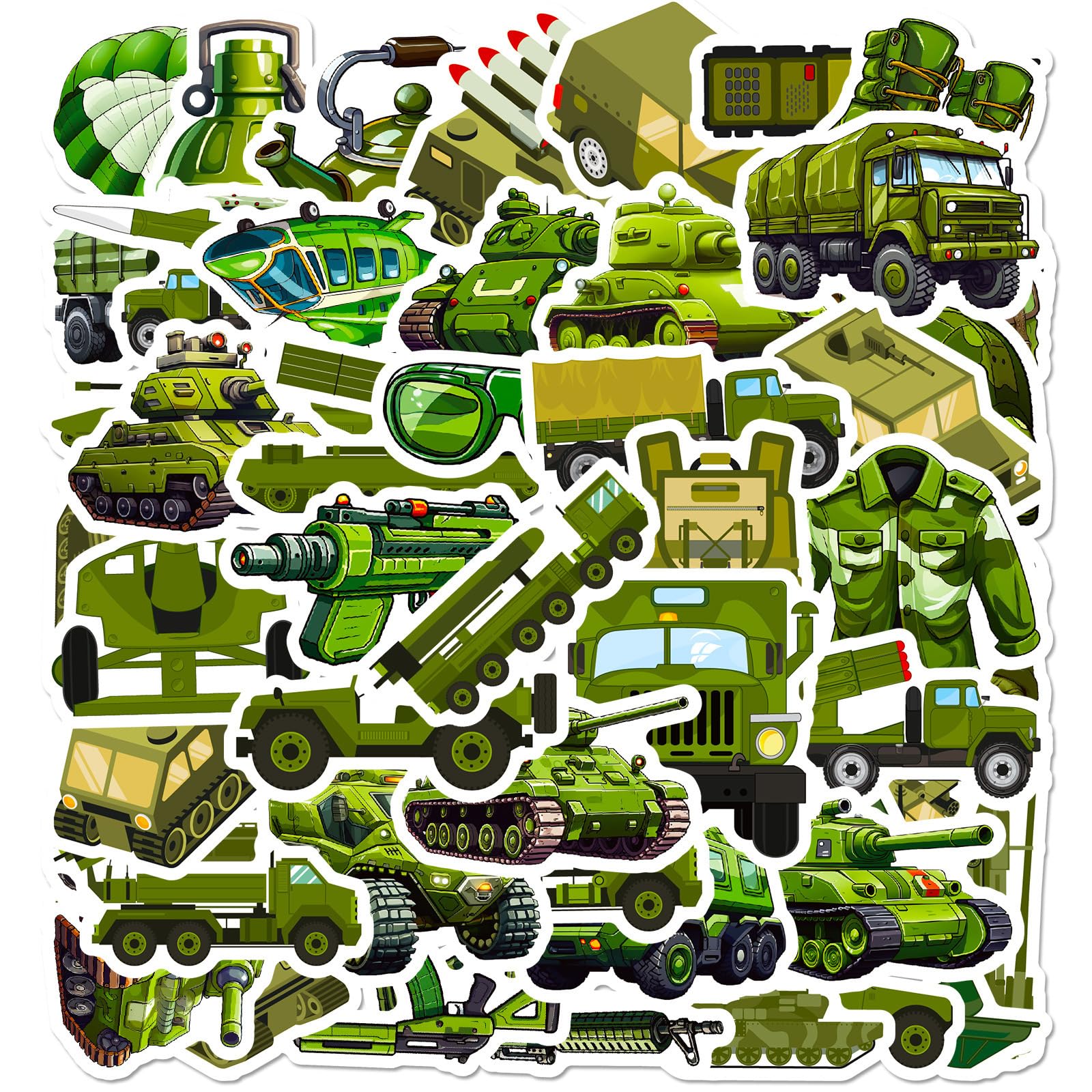 Amazon.com: Military Stickers Kids Boys Adults, Army Tank Stickers for ...
