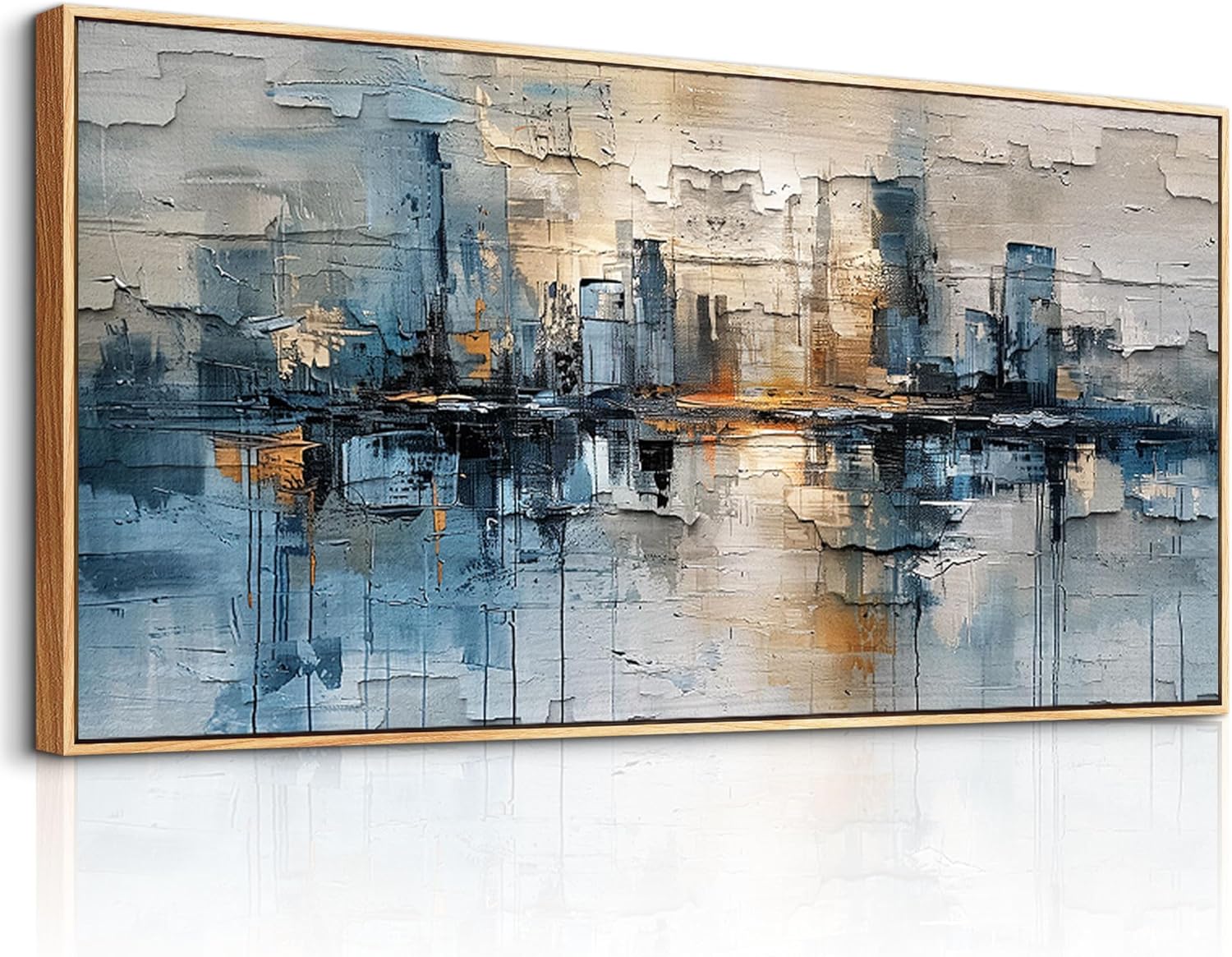 Amazon.com: ZUITINGHUA Large Wood Framed Decor For Living Room Canvas ...