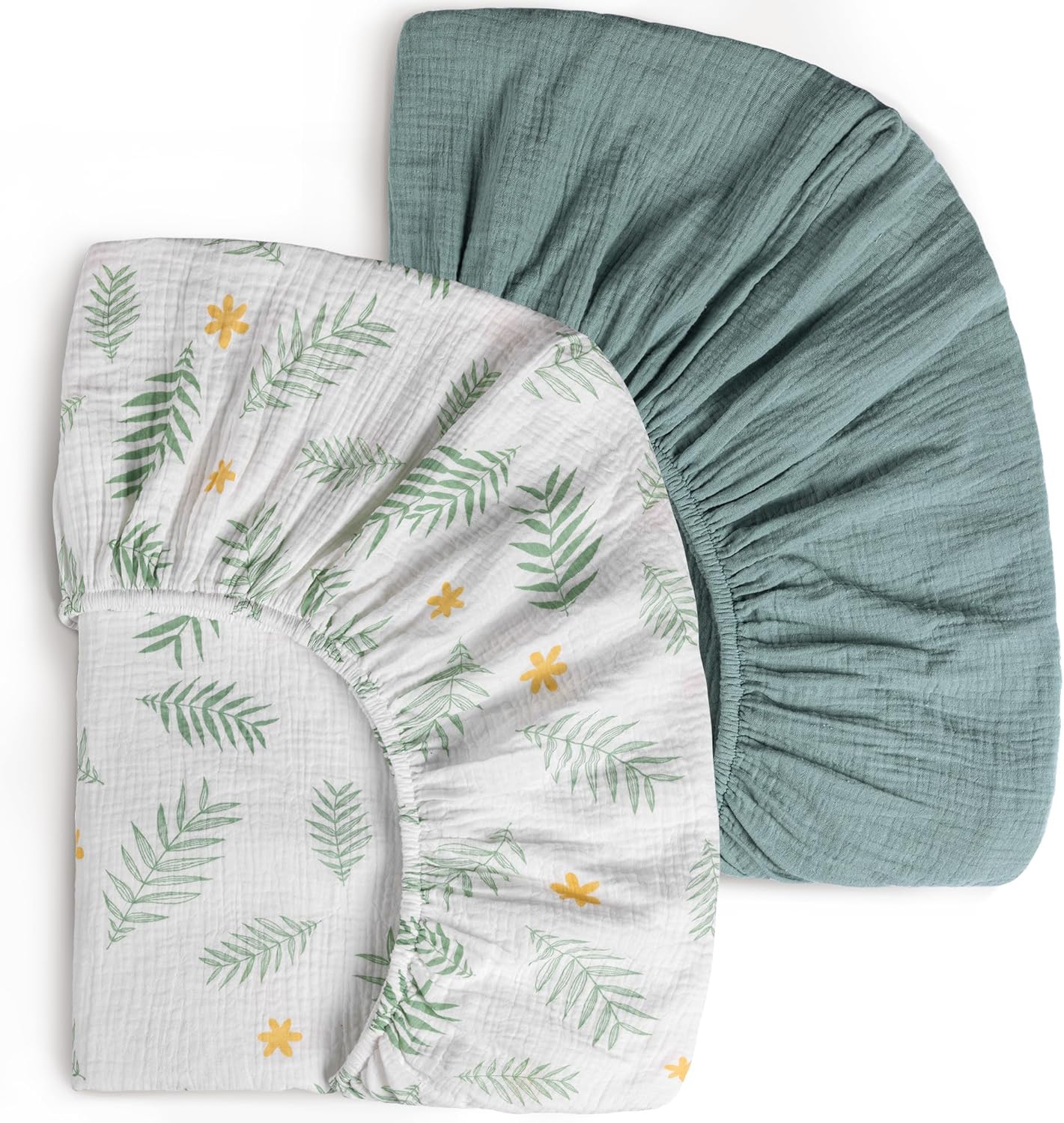 Amazon.com: Deppon Muslin Crib Sheets for Girls Boys, 2 PCS Soft and Breathable Fitted Baby ...