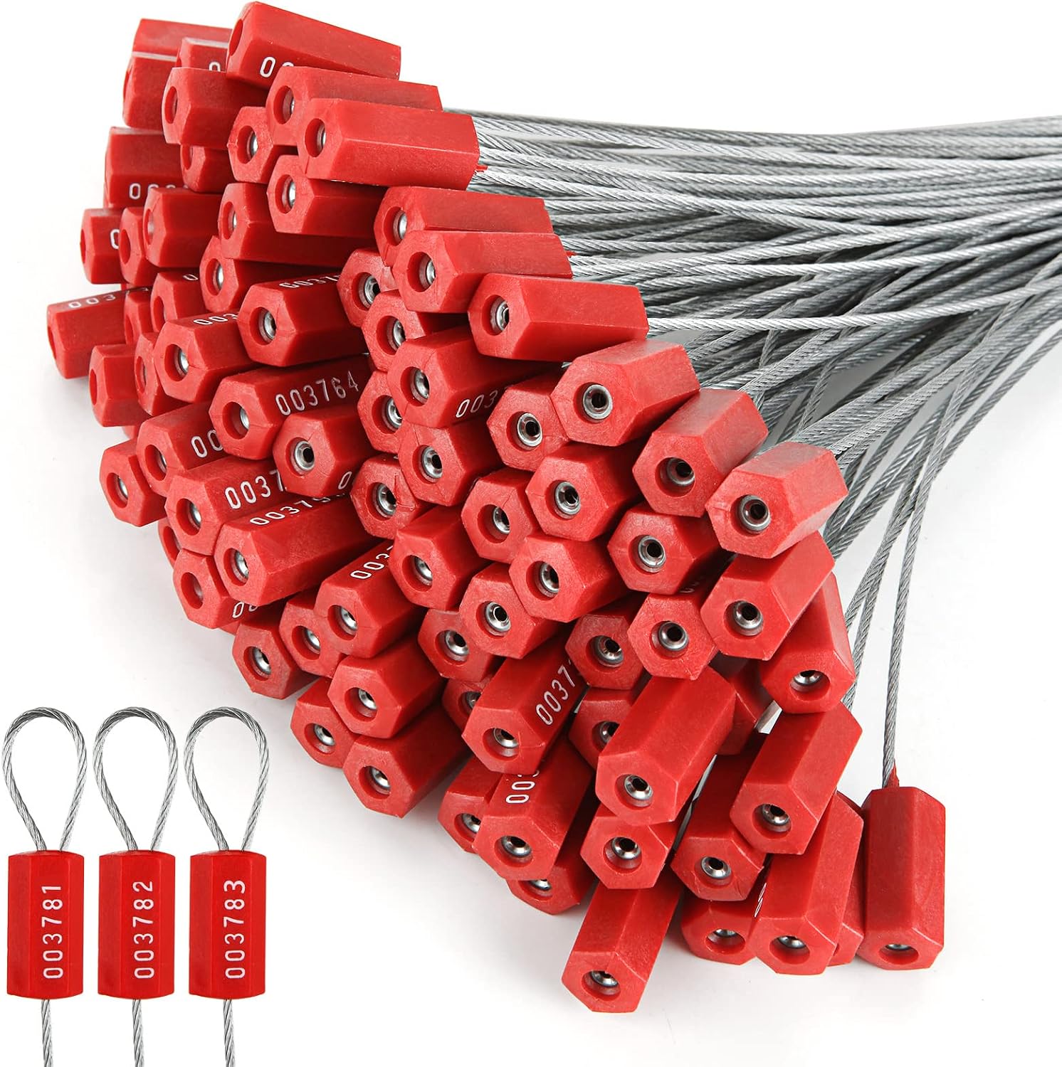 100 Sellos de Cable de Seguridad Numerados a Prueba de Manipulaciones ...