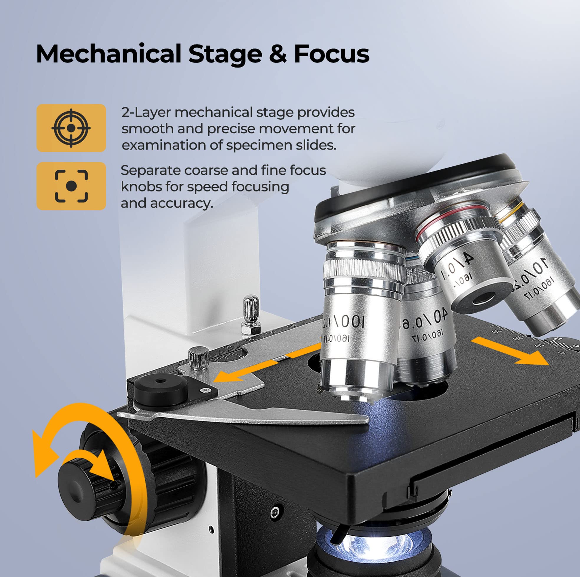 Snapklik.com : Vabiooth Lab Compound Trinocular Microscope 40X-2500X ...