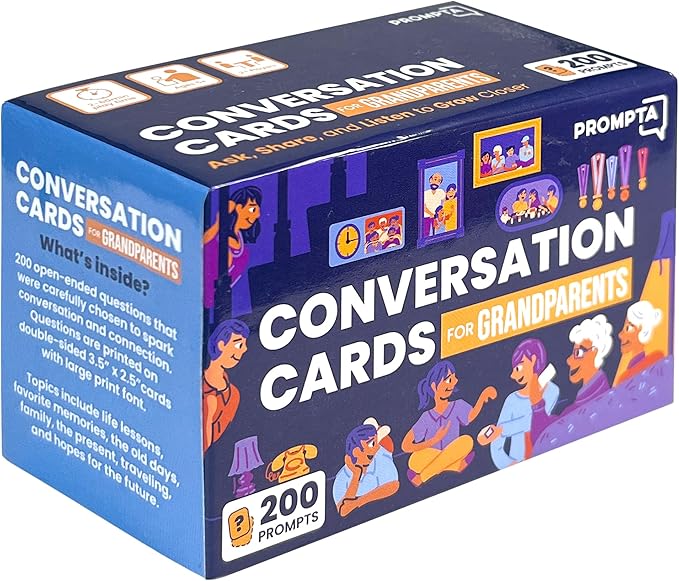 Amazon.com: Prompta 200 Conversation Starters for Grandparents ...