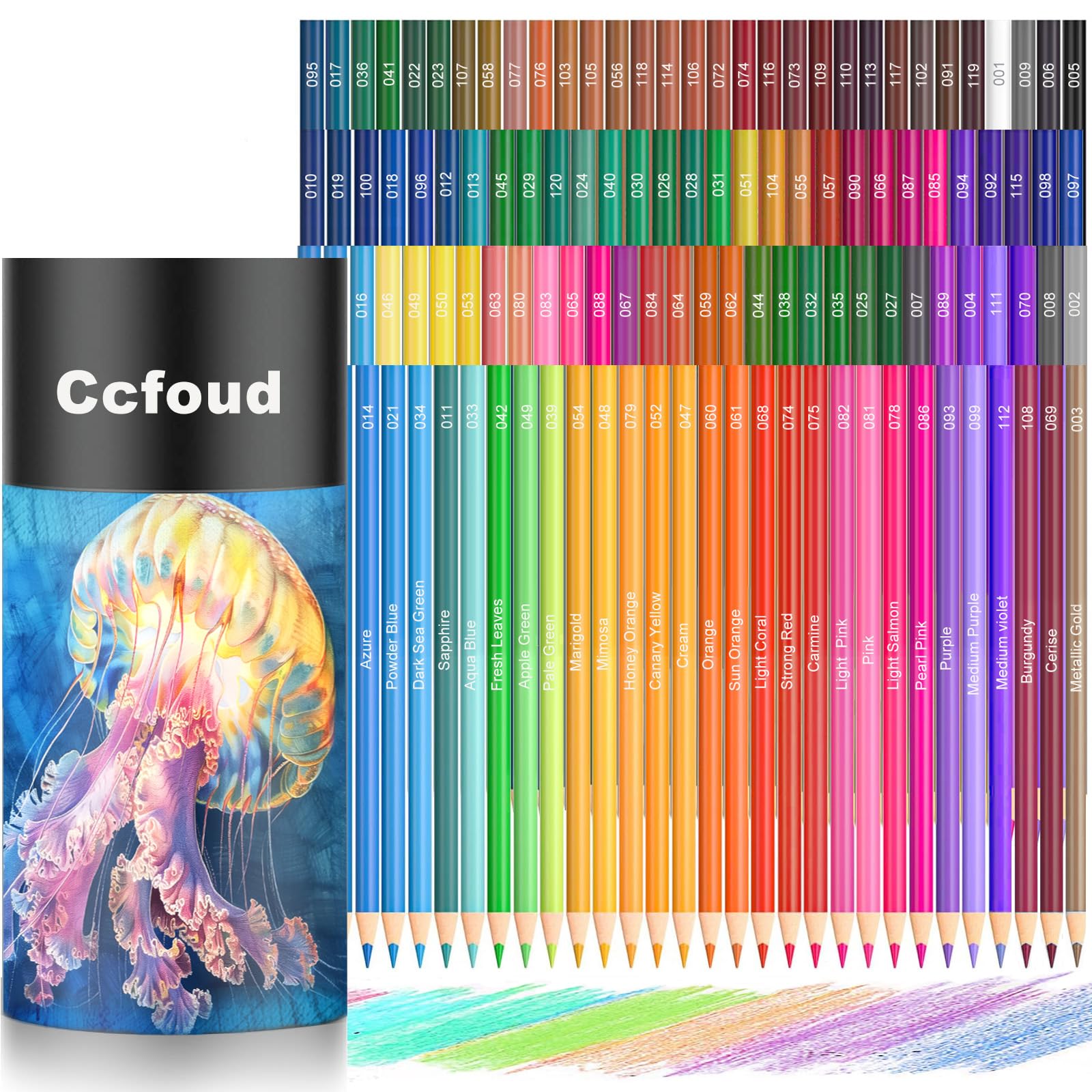 Ccfoud Pencil Crayons,120 Color Colored Pencils for Adult Coloring ...
