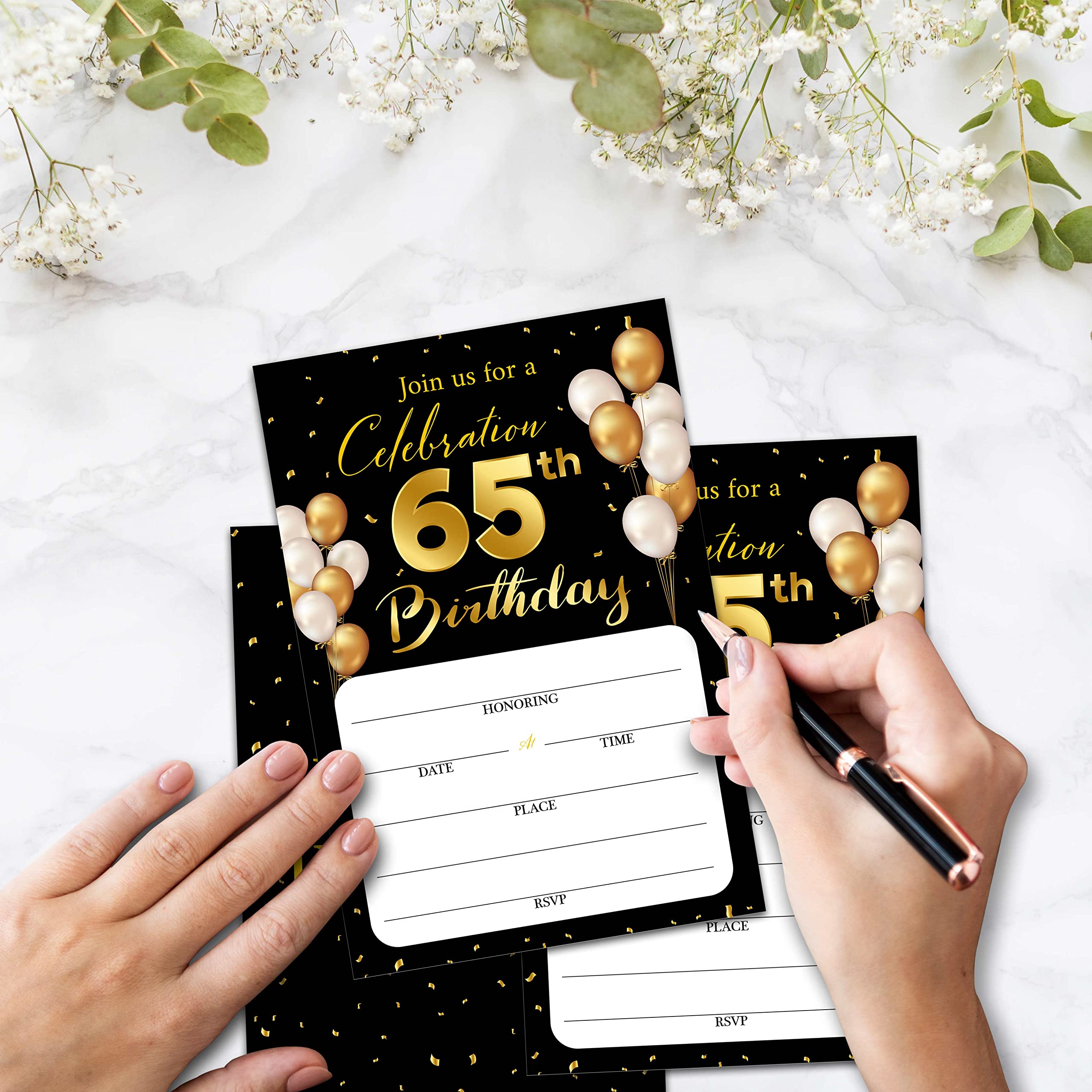 65th Birthday Invitation Card Design 65th Birthday Invitations